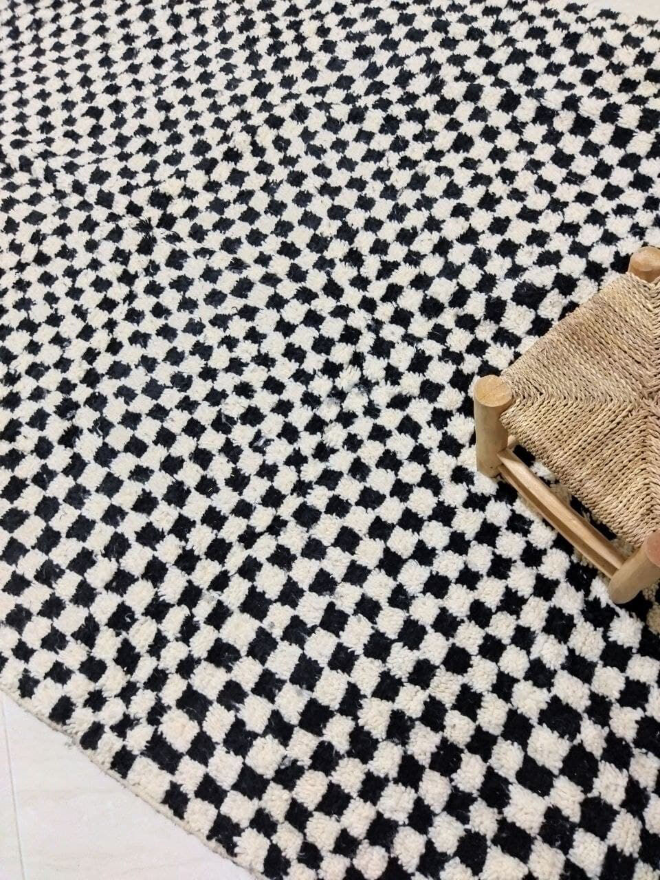 Berber chess carpet 310 x 183 cm | Selency