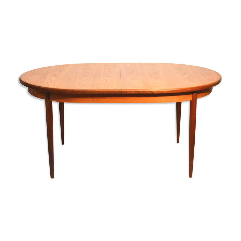 Table à manger scandinave en teck avec rallonges GPlan | Selency