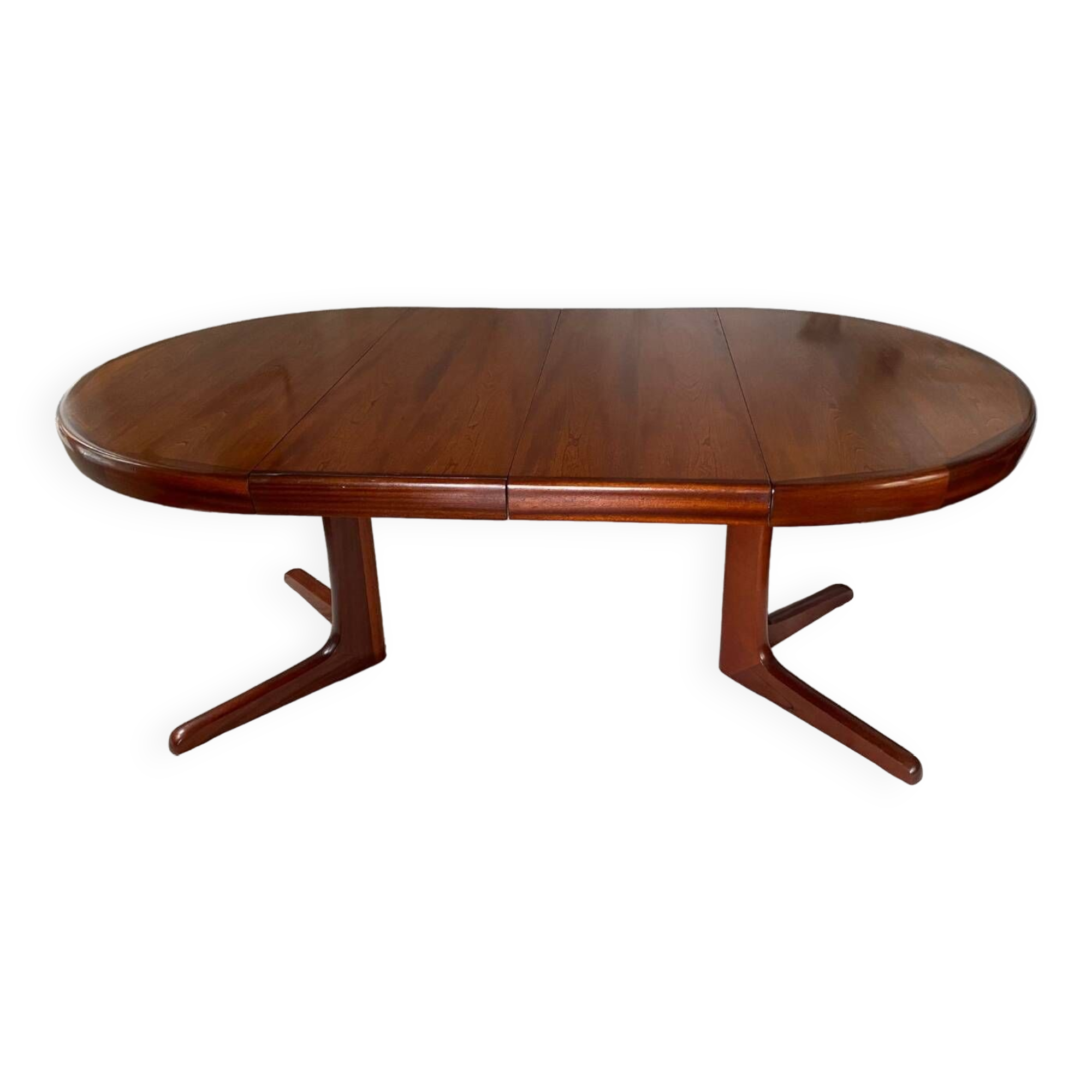 Table Baumann ronde et extensible (4 à 8 pers) en teck - Design ...