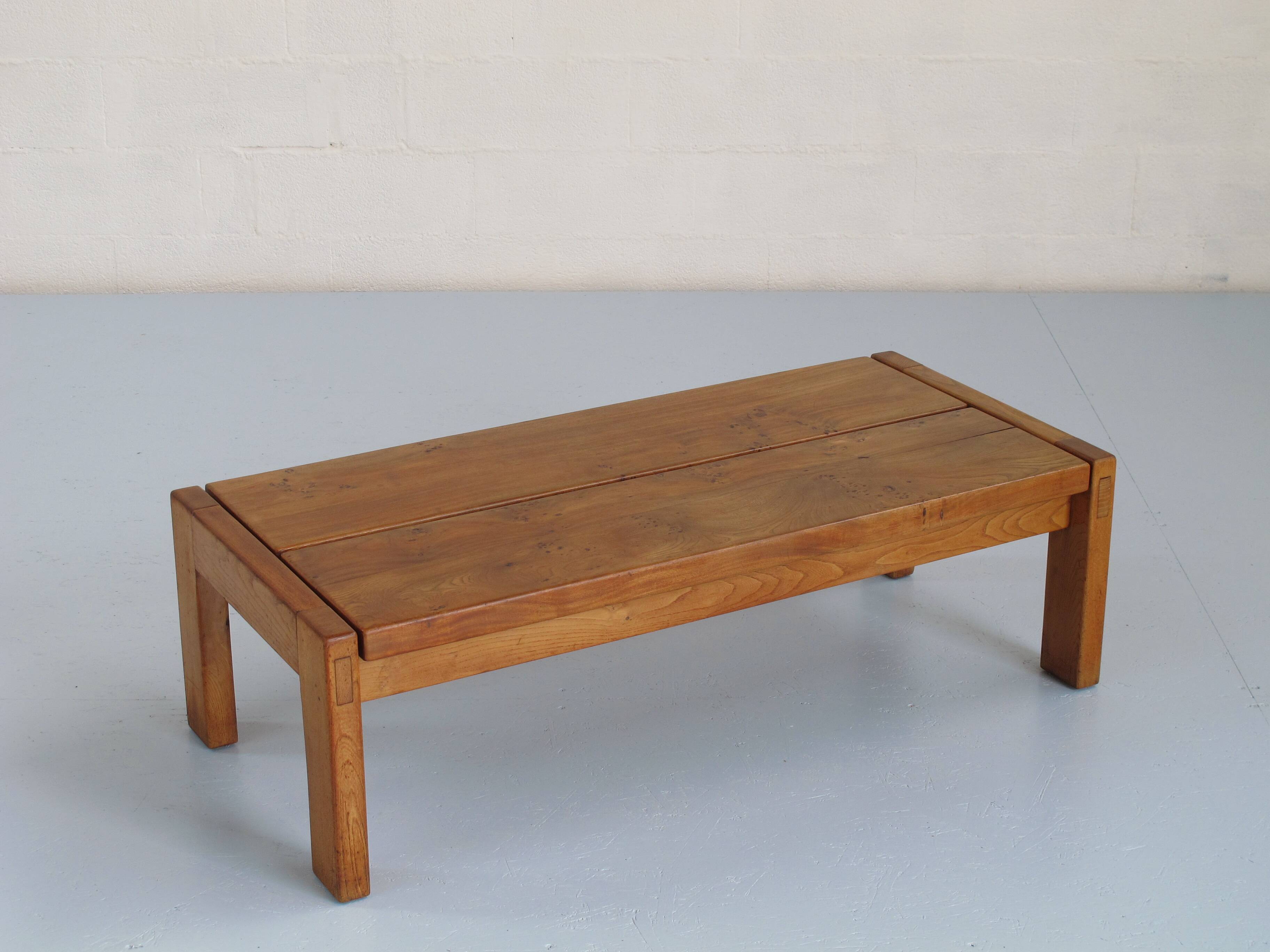 Table basse en orme massif édition regain | Selency