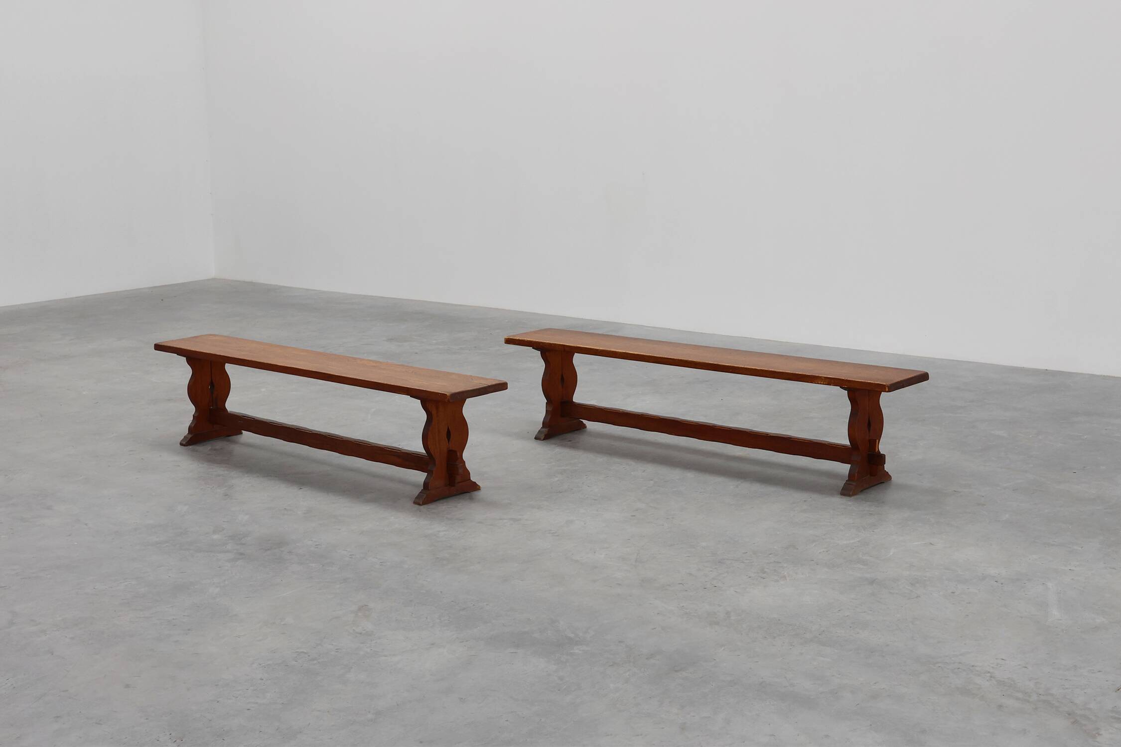 Rustic oak bench with nice patina, France ca. 1900 | Selency