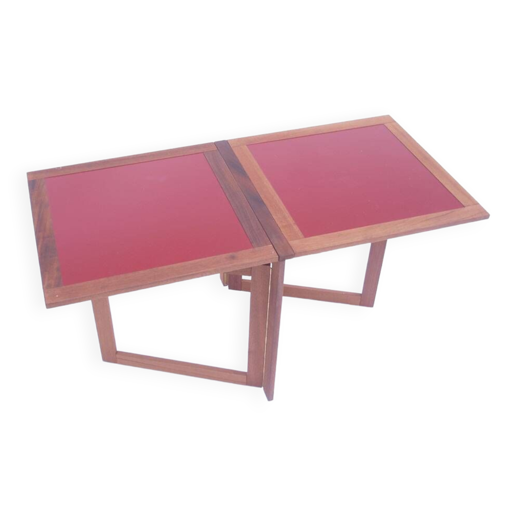 Table basse d’appoint pliante 2 abattants scandinave danois vintage | Selency