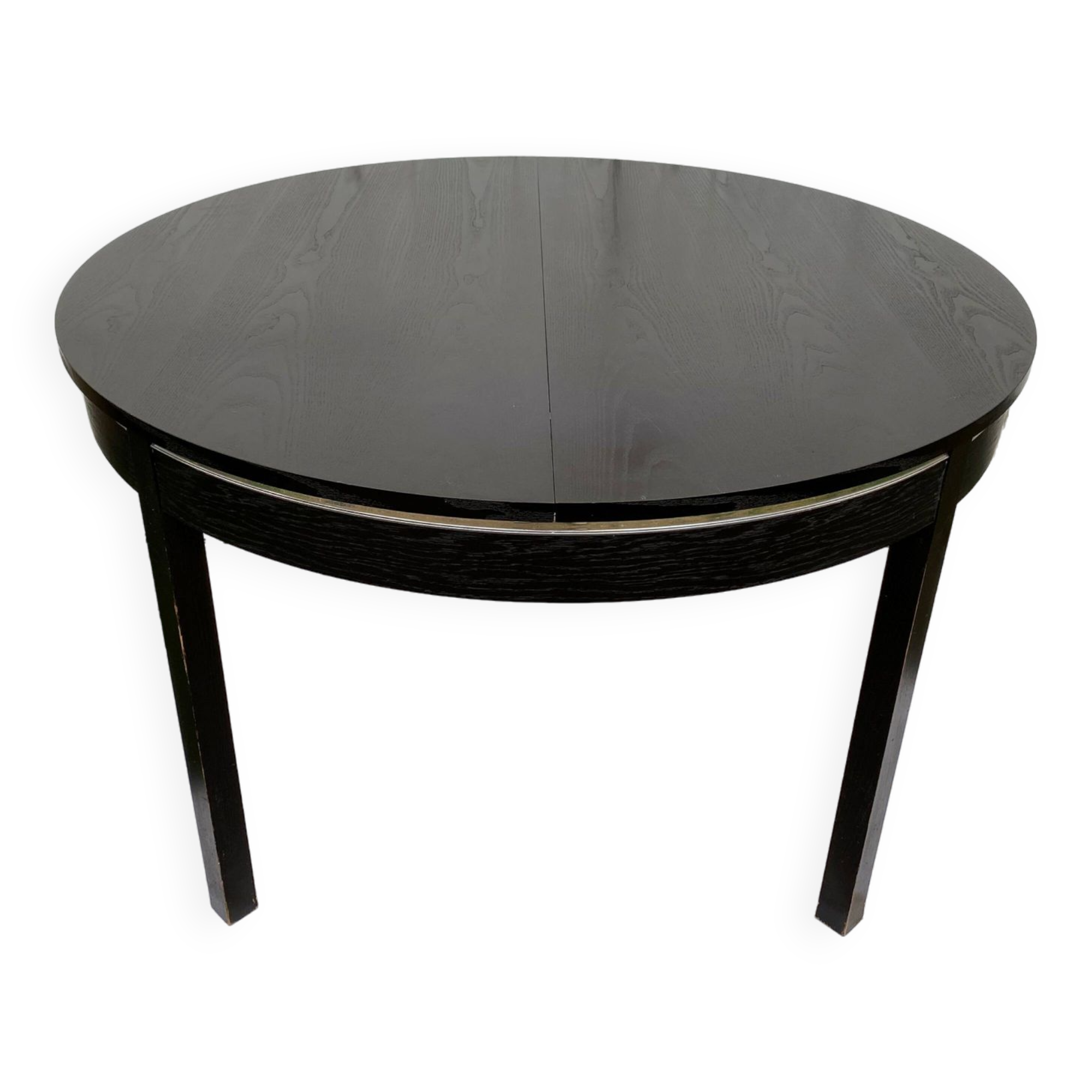 Table ronde extensible scandinave noire dia 118cm longueur 167cm an70 ...