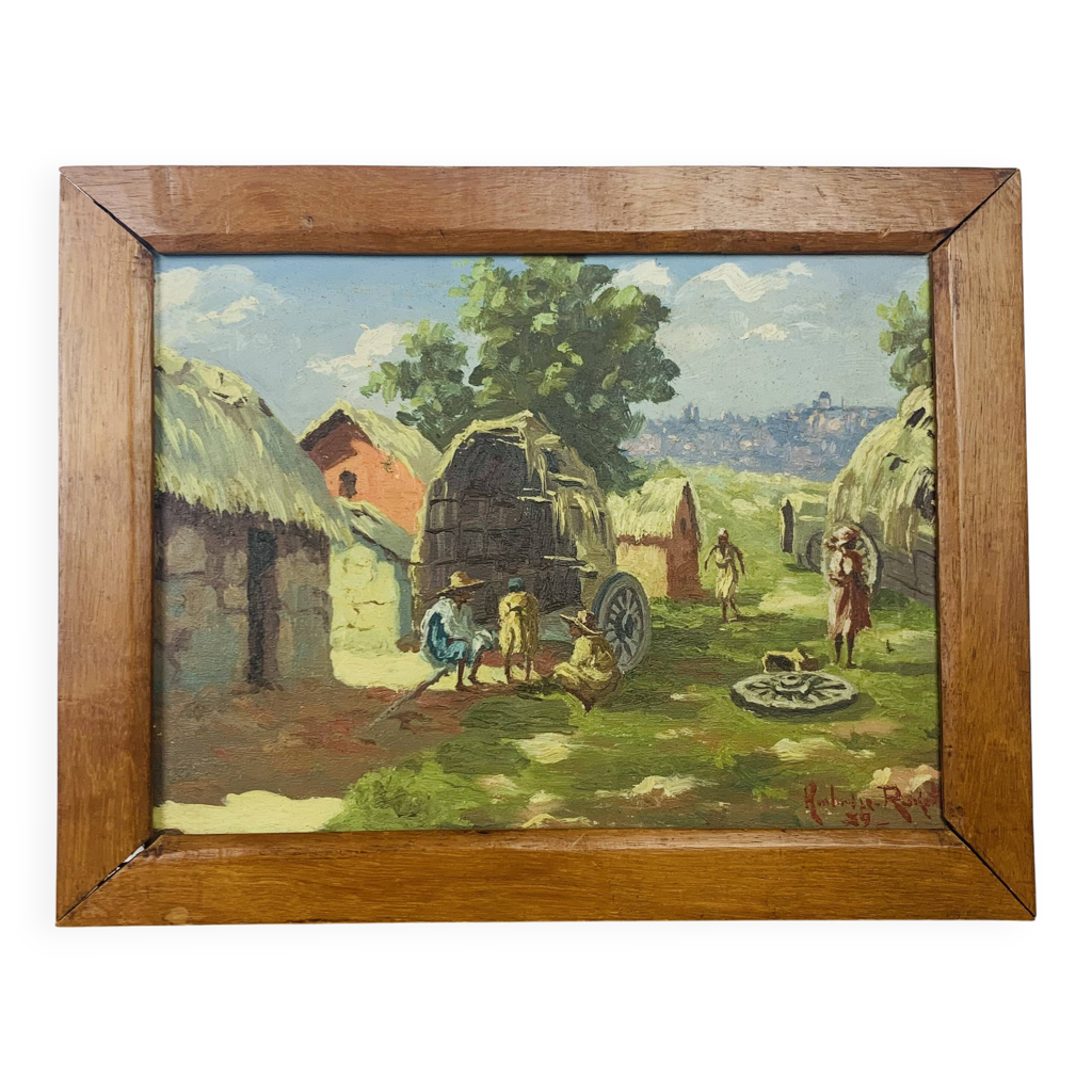 Tableau village Malgache par Ambroise Rakoto | Selency