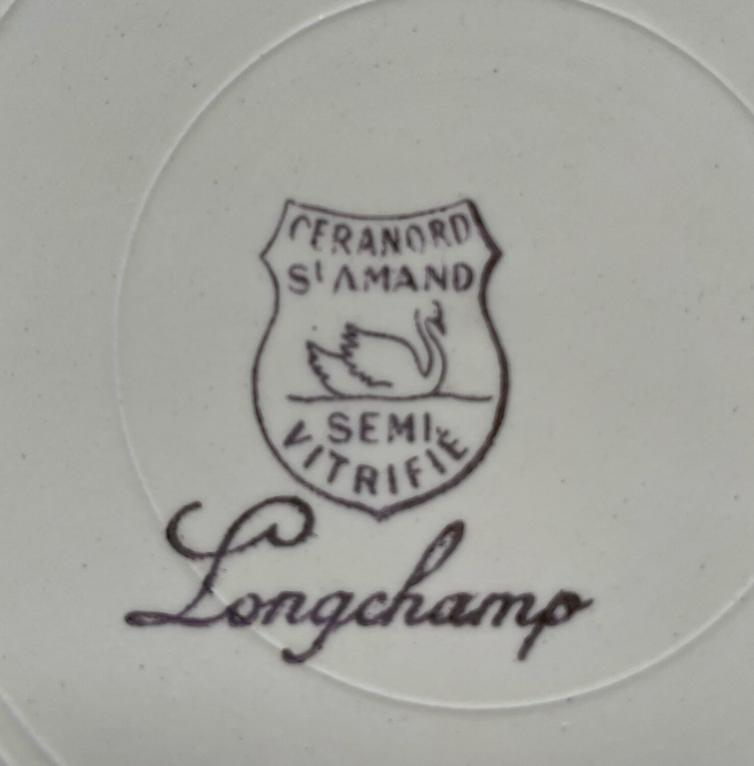 12 assiettes à dessert faience St Amand Ceranord Modèle Longchamp avec ...