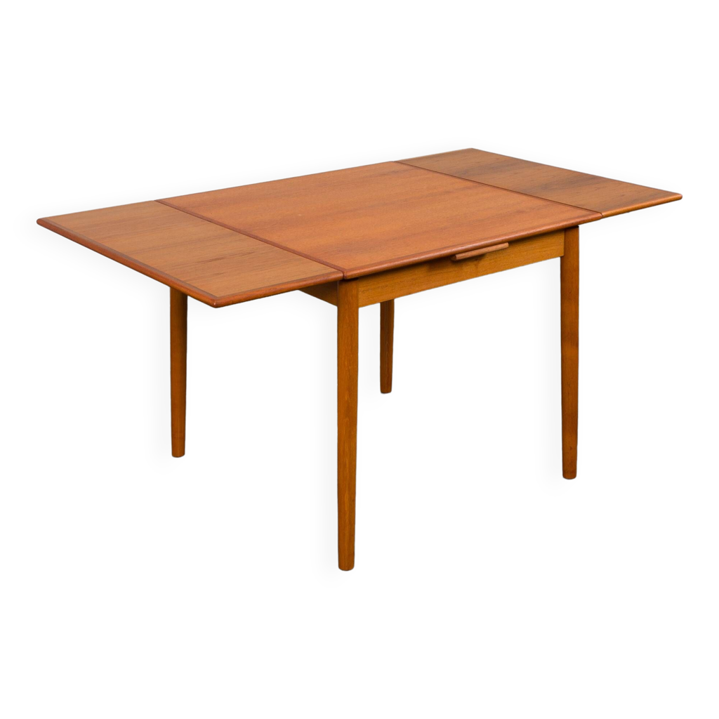 Table d'extension carrée danoise minimaliste vintage en teck par AR, 1960 | Selency