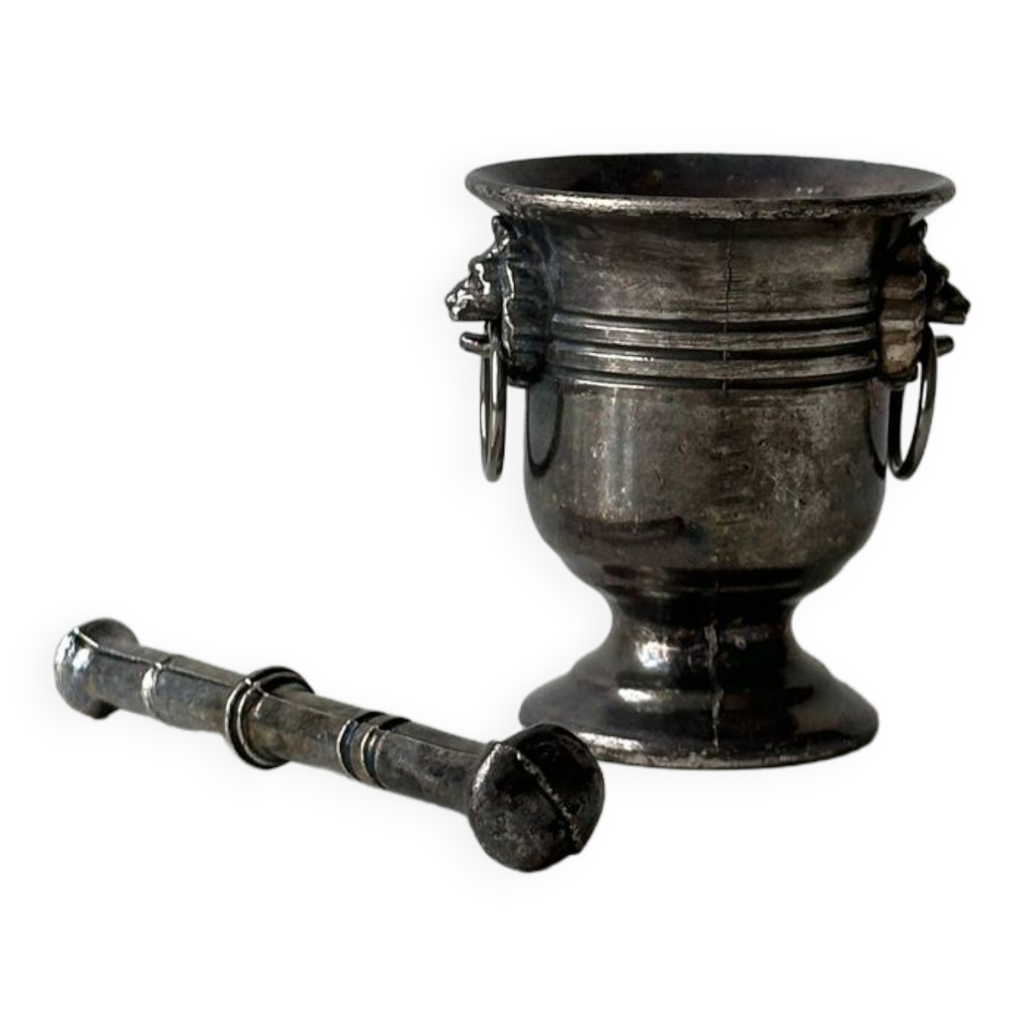 Petit mortier et son pilon en métal | Selency