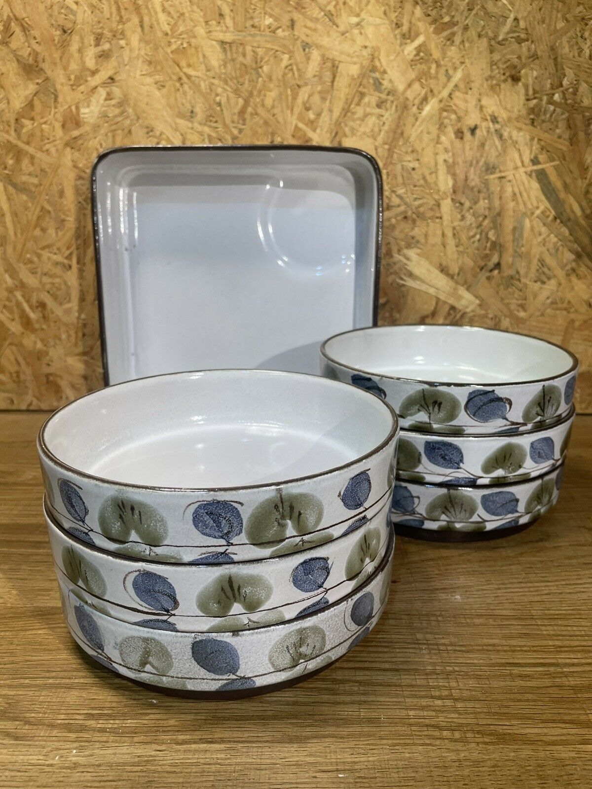 Service de table, vintage, faience niderviller, collection " prunes ...