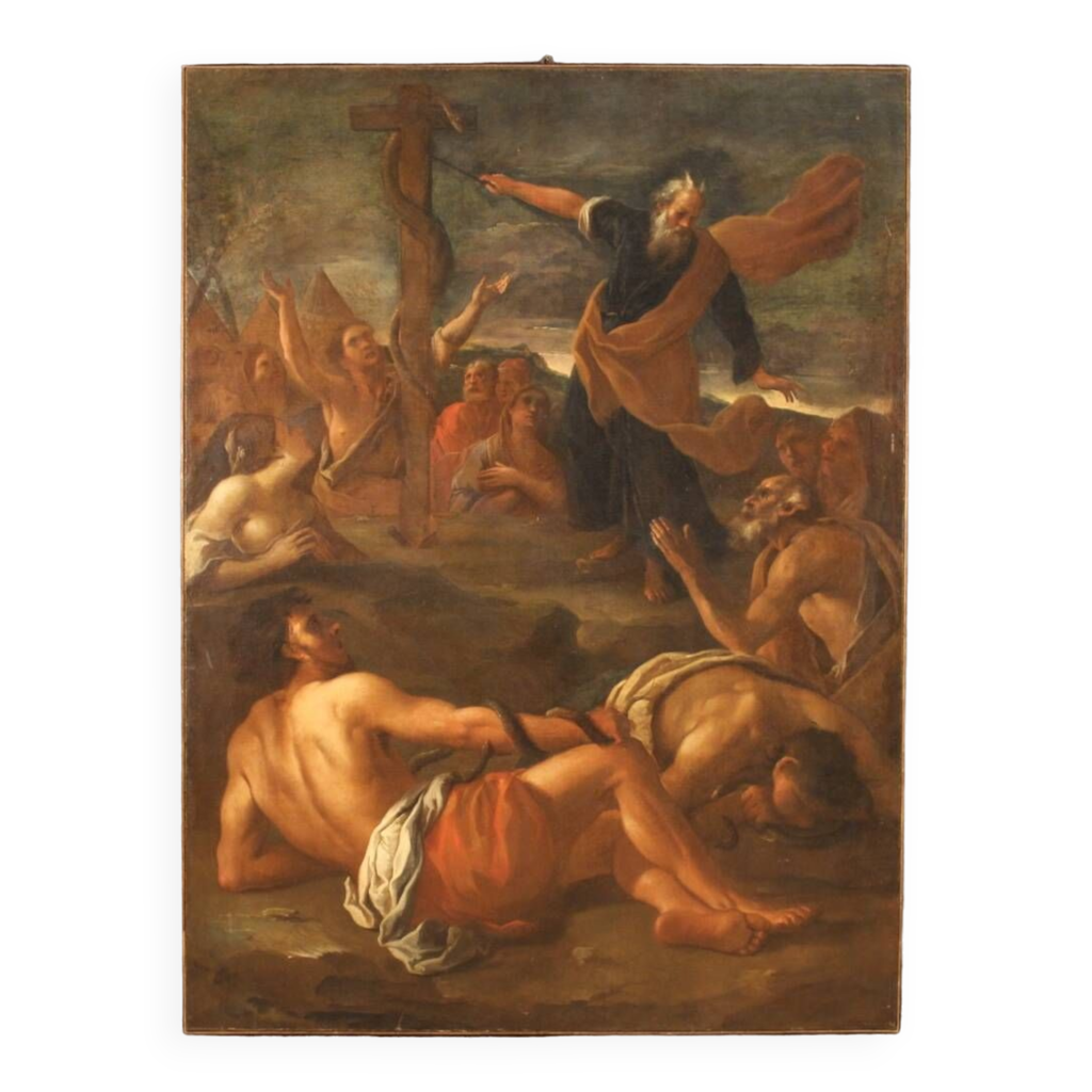 Great altarpiece Moses and the copper serpent from the 17th century ...