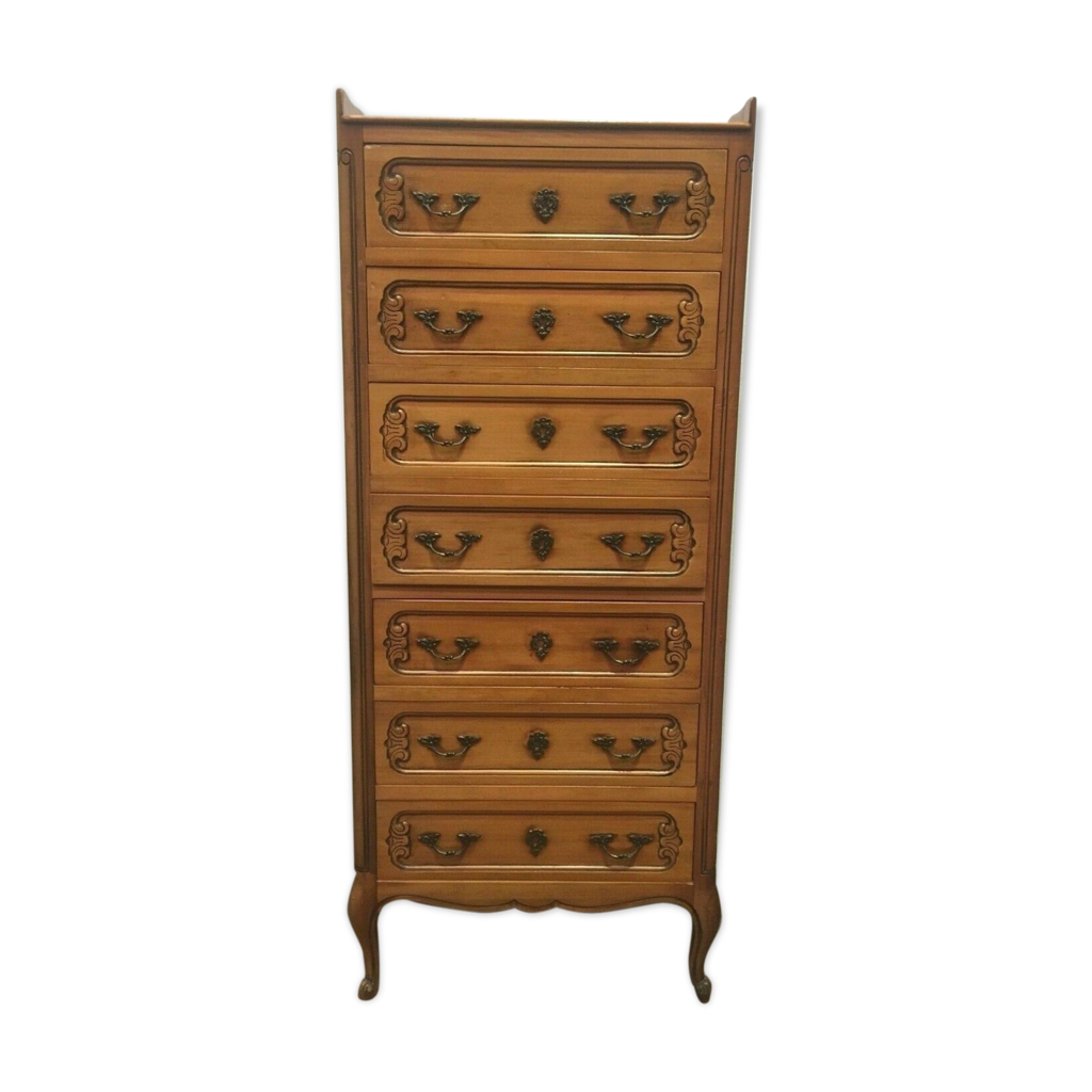 Semainier de style Louis XV en noyer massif | Selency