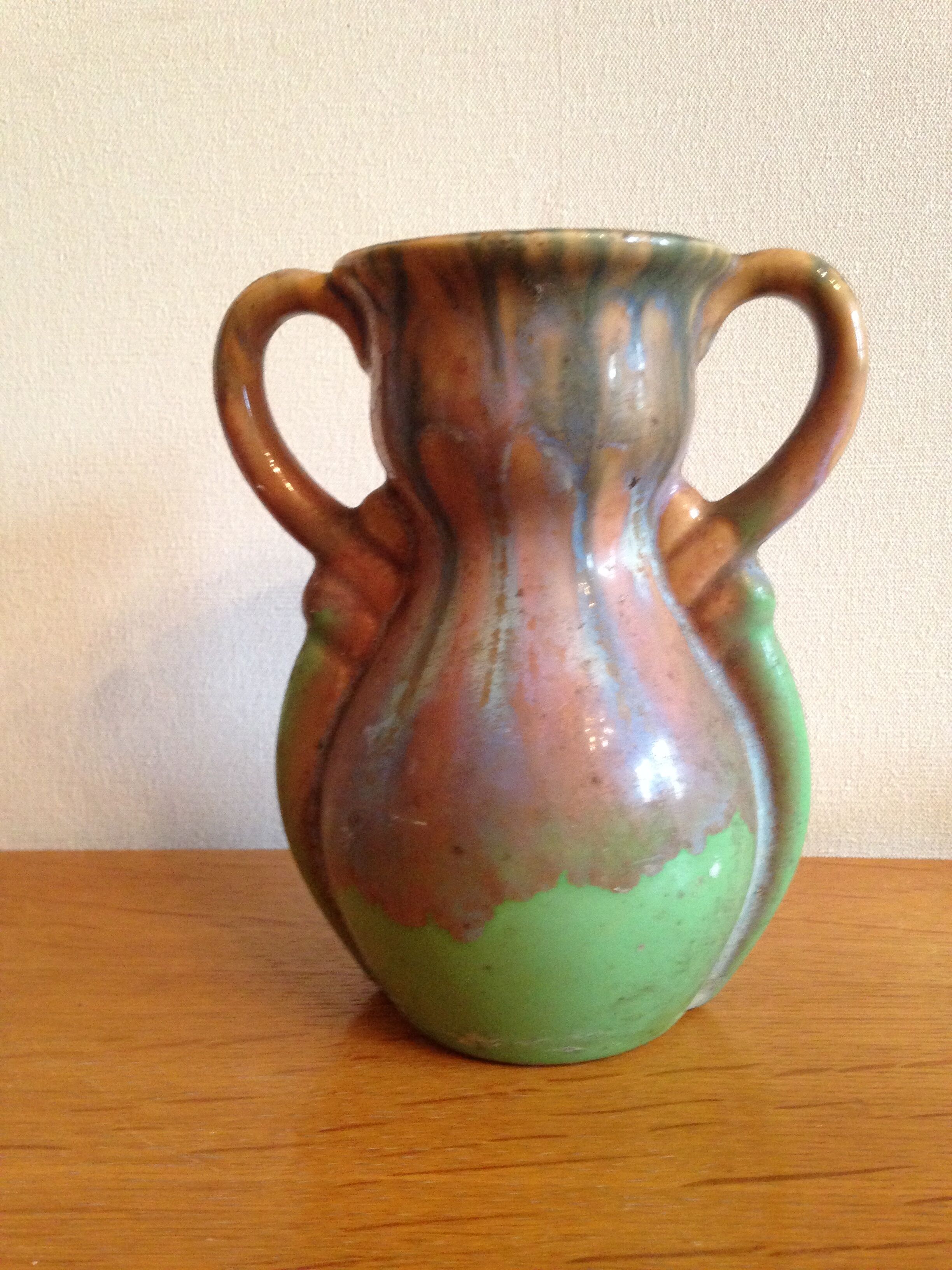 Vase amphore en céramique vert | Selency