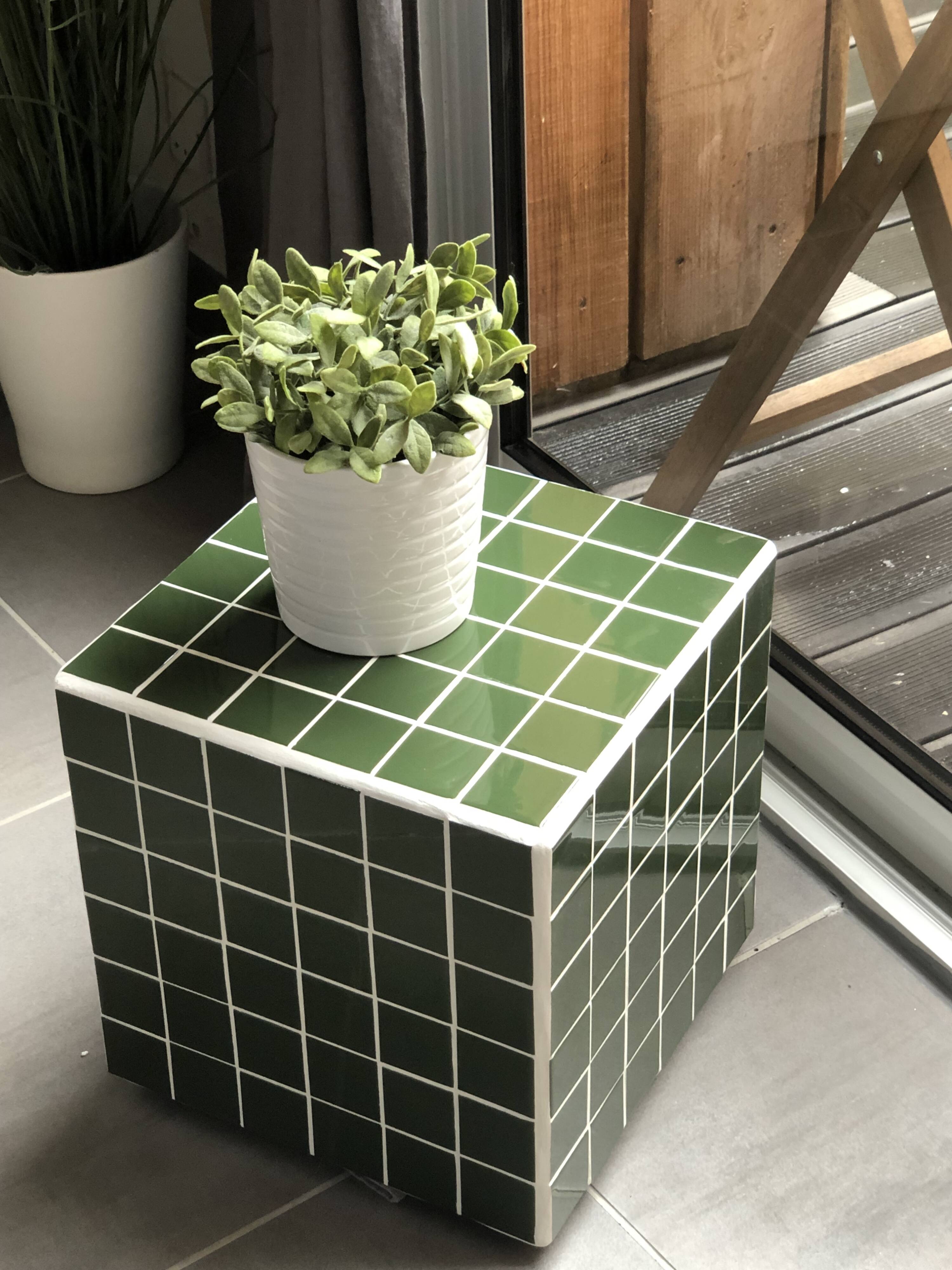 Cube table d'appoint en céramique | Selency