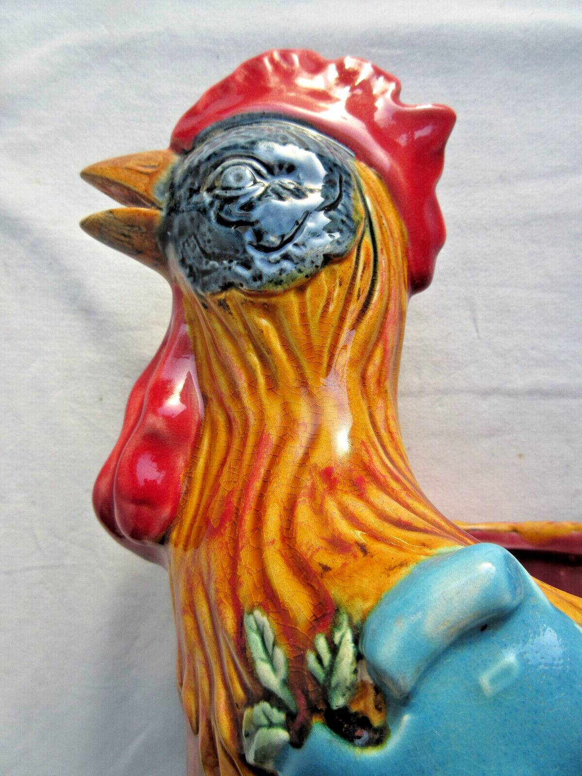 Commemorative pitcher, ceramic water pot coq le gaulois "long live ...