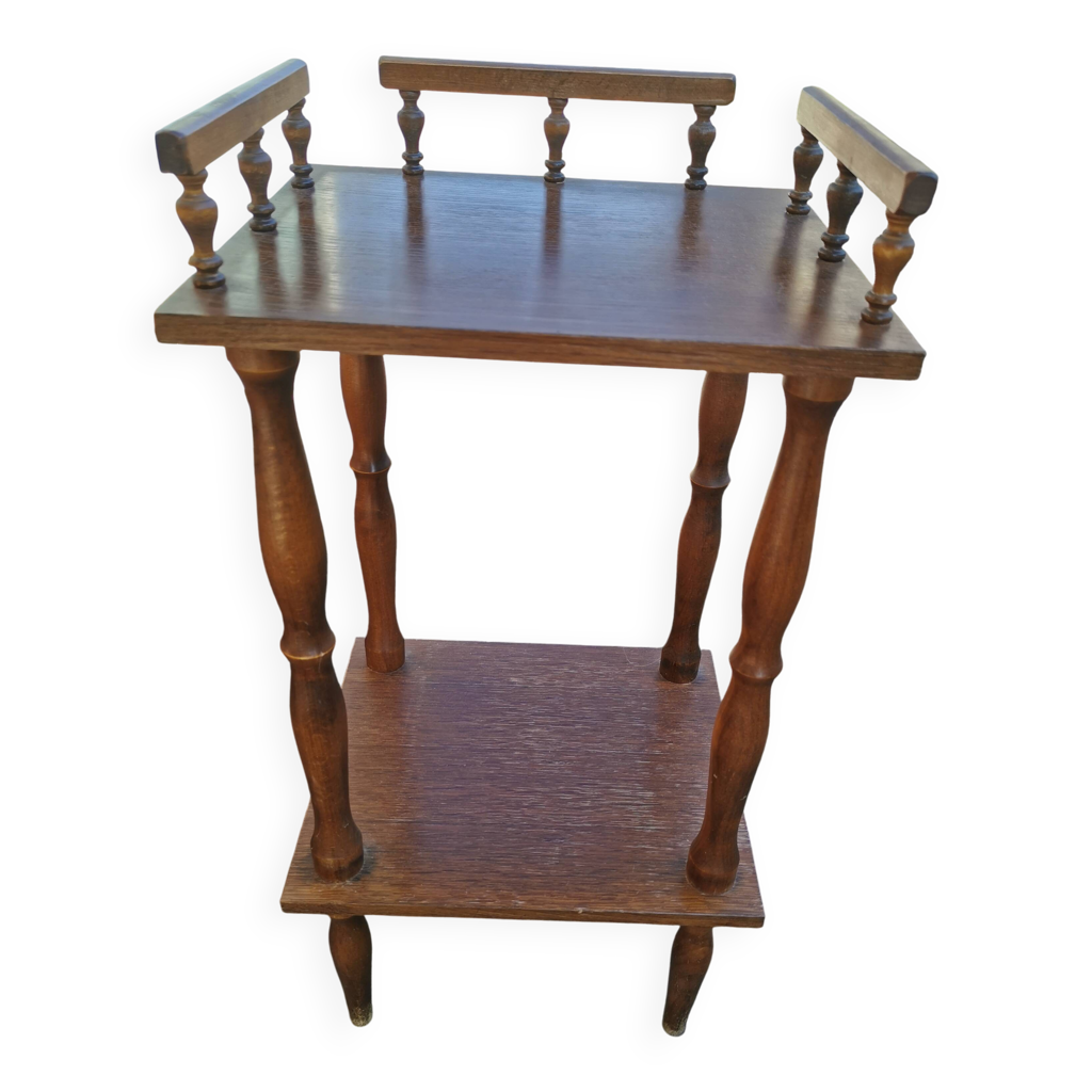 Petite table à balustrade. Table d appoint. Bois. | Selency
