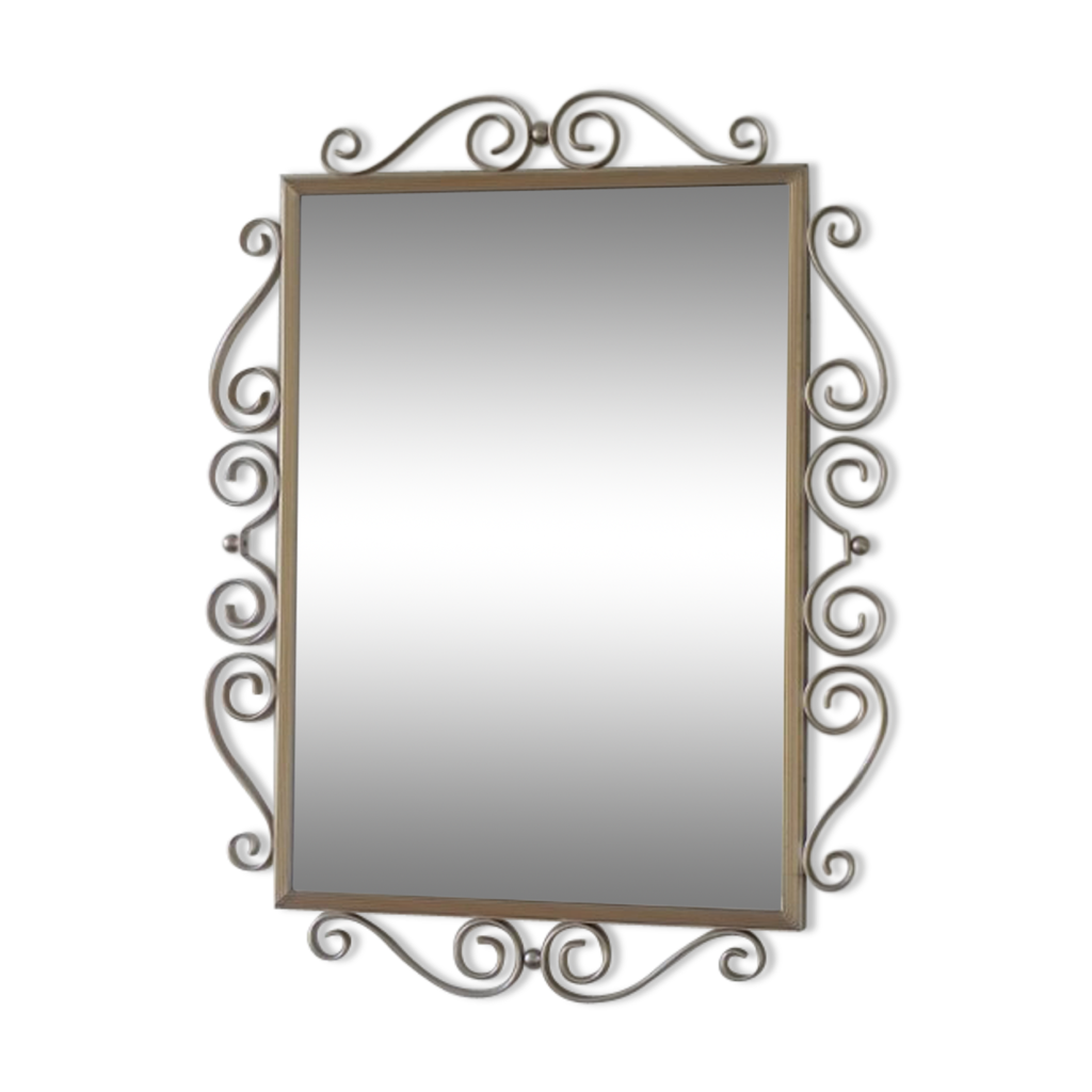 Miroir vintage dans le cadre en aluminium | Selency Miroir vintage dans le cadre en aluminium | Selency