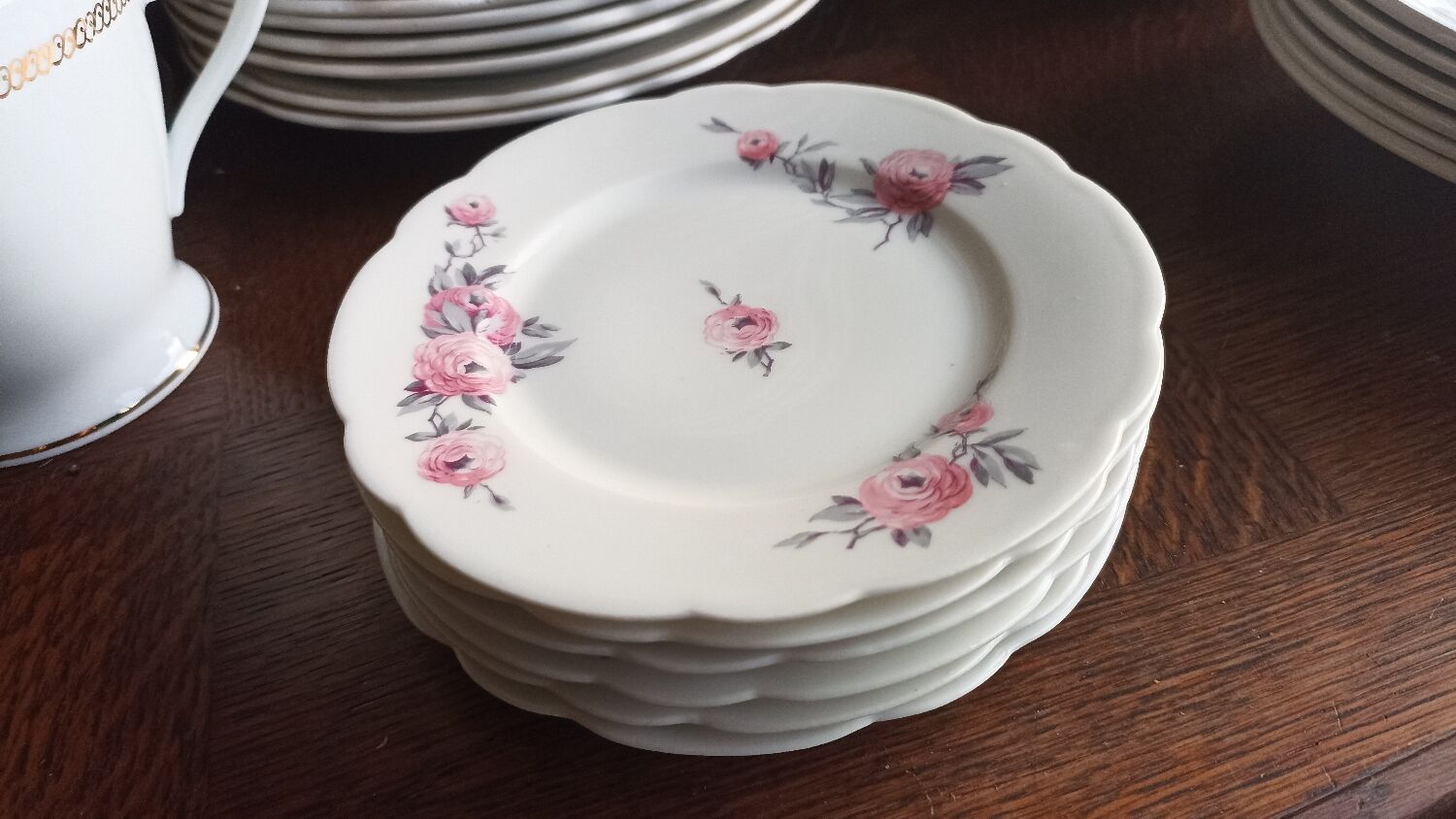 6 assiettes à pain en porcelaine de Limoges - Baranger et Reboisson ...
