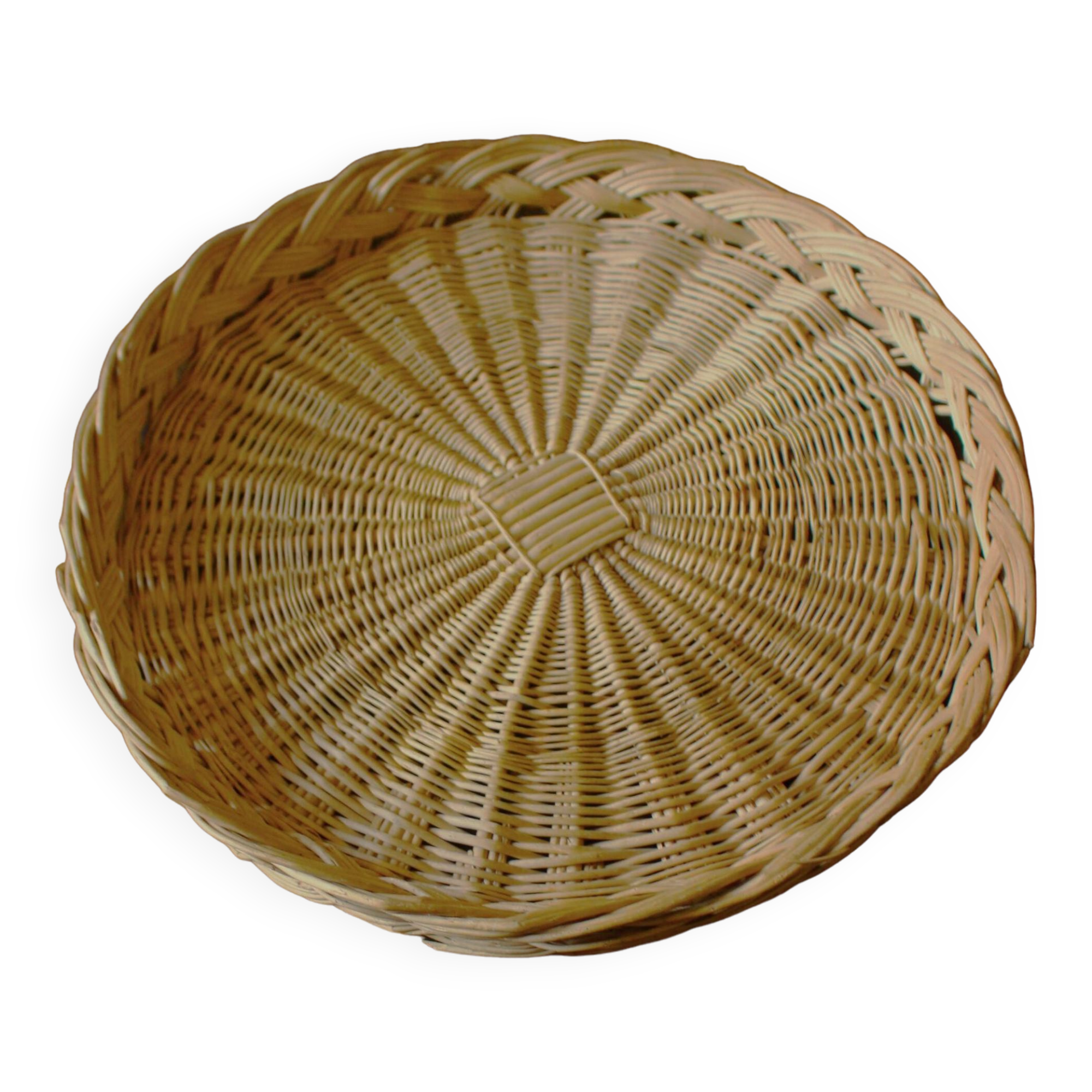 Grand plateau osier bord tressé | Selency