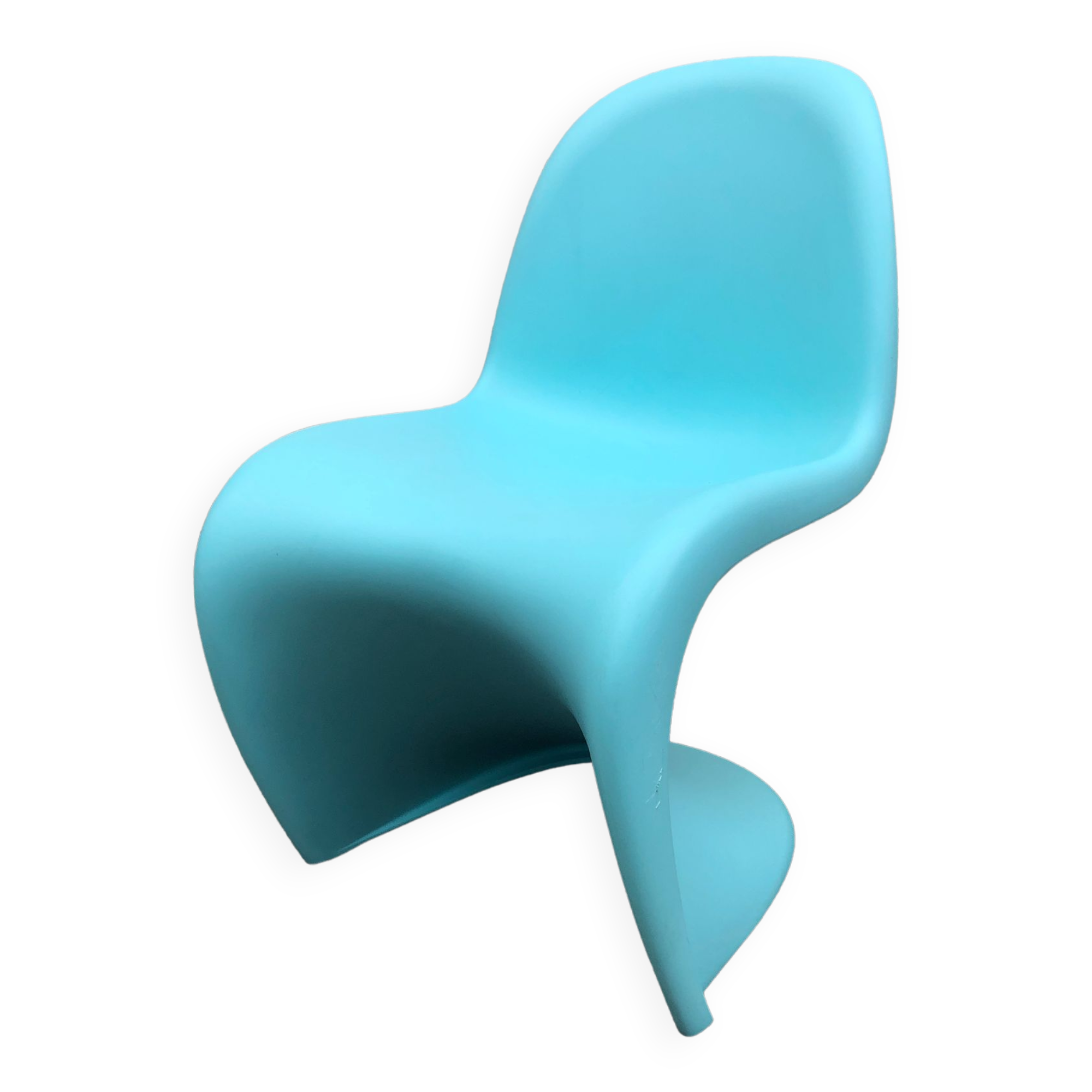 Chaise Verner Panton bleu ciel, pour Vitra, version enfant | Selency