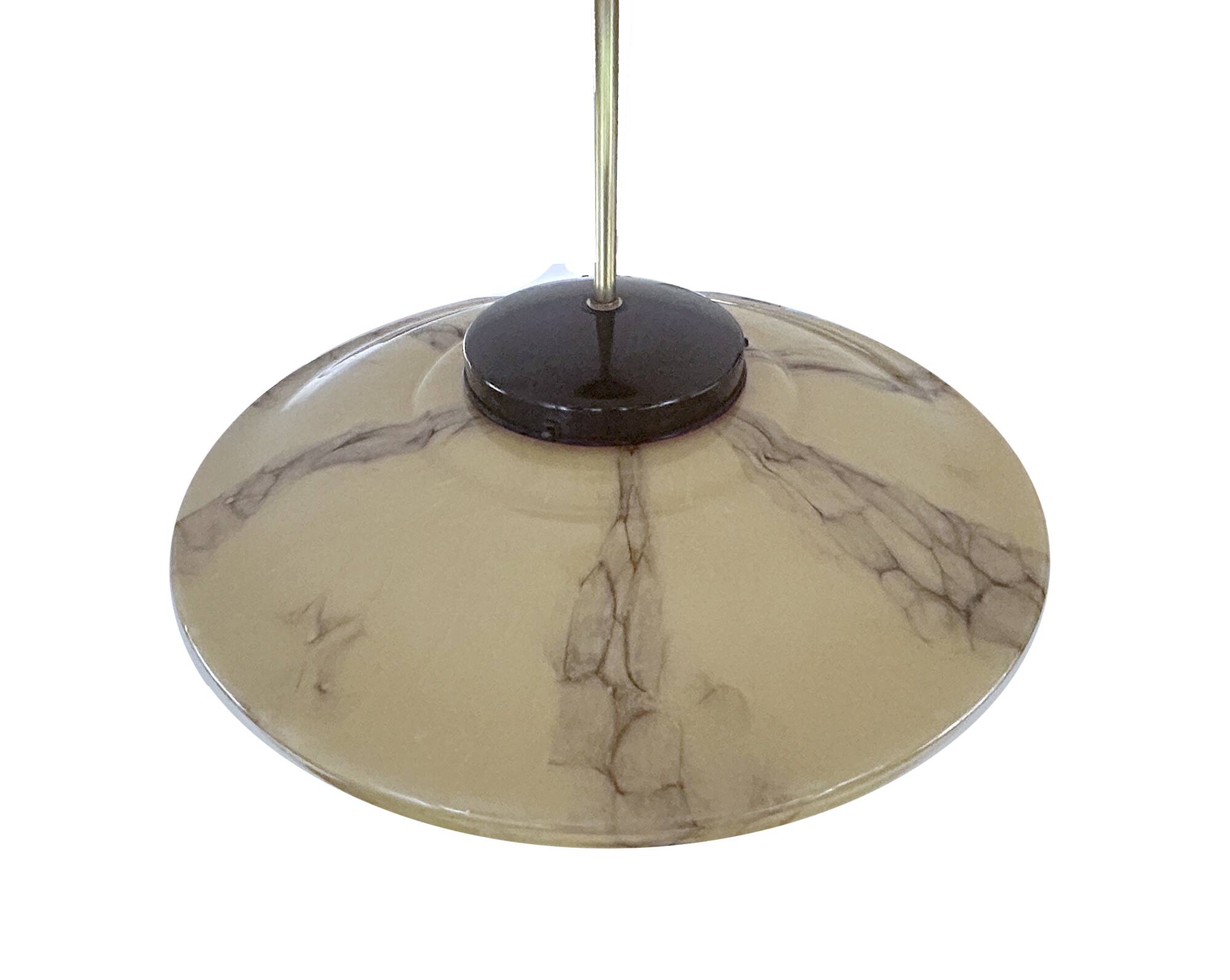 Art Deco Glass Bakelite Pendant Light | Selency