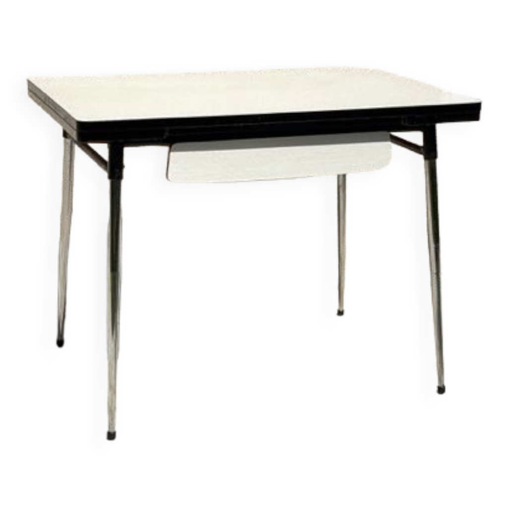Table vintage en formica à 2 rallonges | Selency