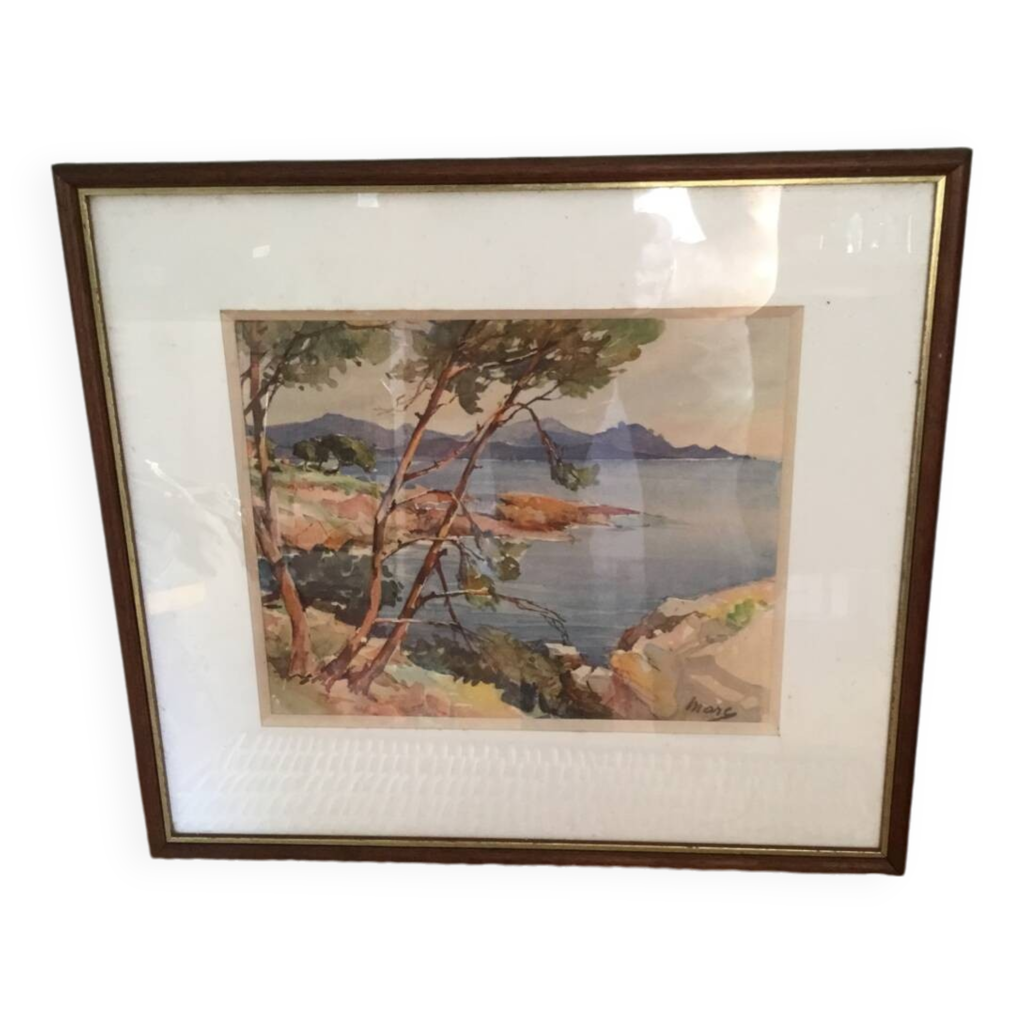 Aquarelle encadrée | Selency