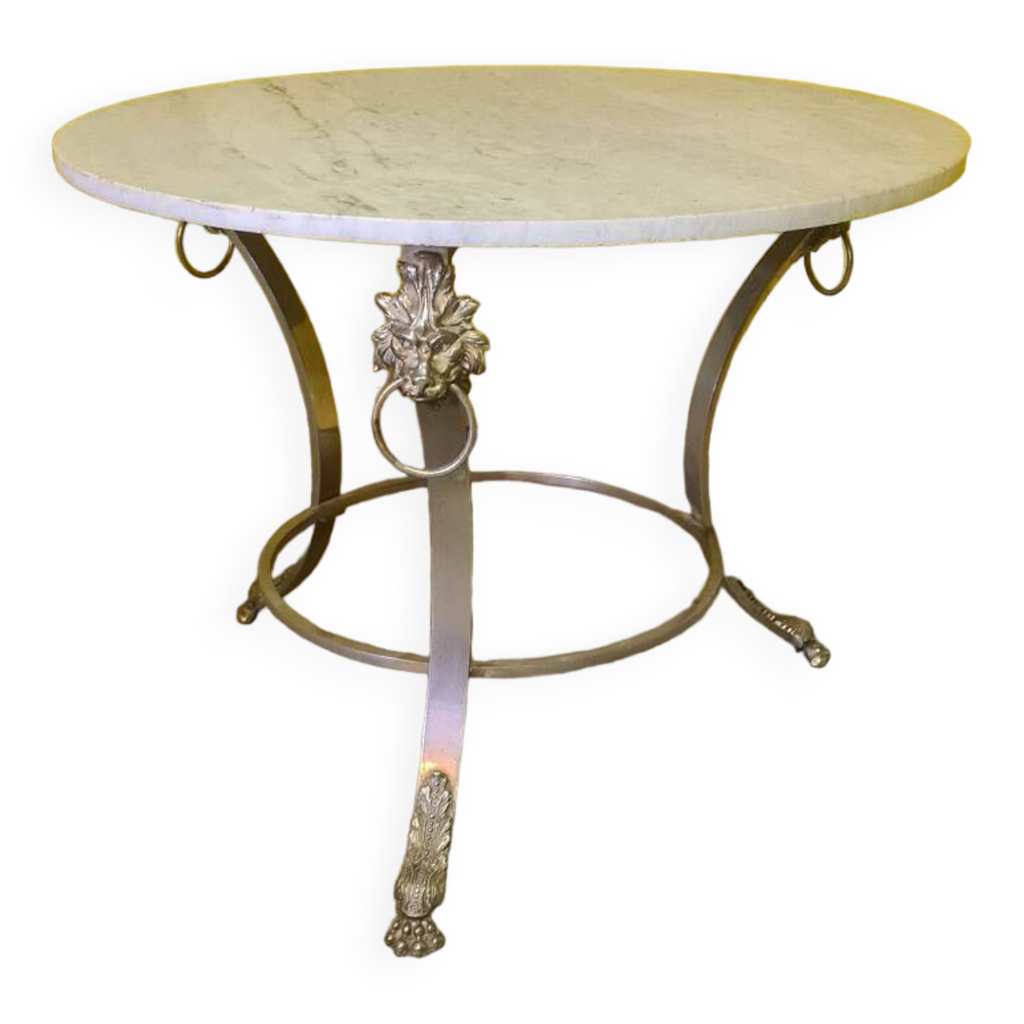 Table Basse Avec Plateau En Marbre Des Années 1950 60 Selency