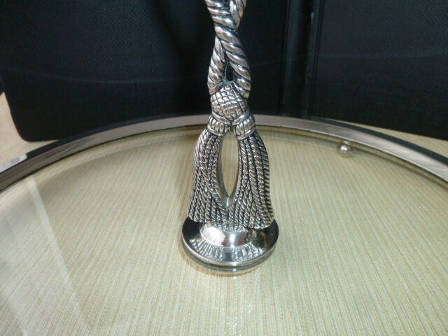 Plateau à fromage en verre et métal argenté Siléa | Selency