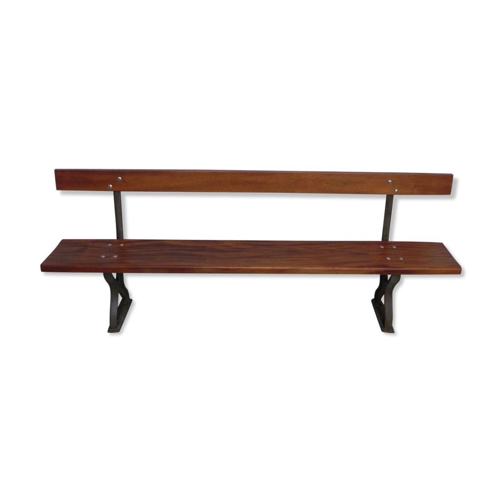 Banc de 2 mètres de long avec base en fonte | Selency