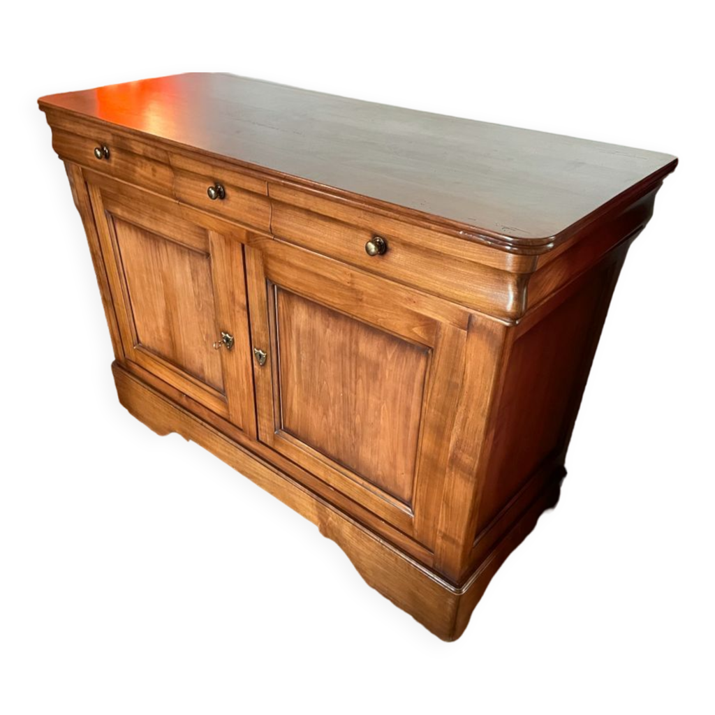 Meuble bas merisier massif style Louis-philippe | Selency