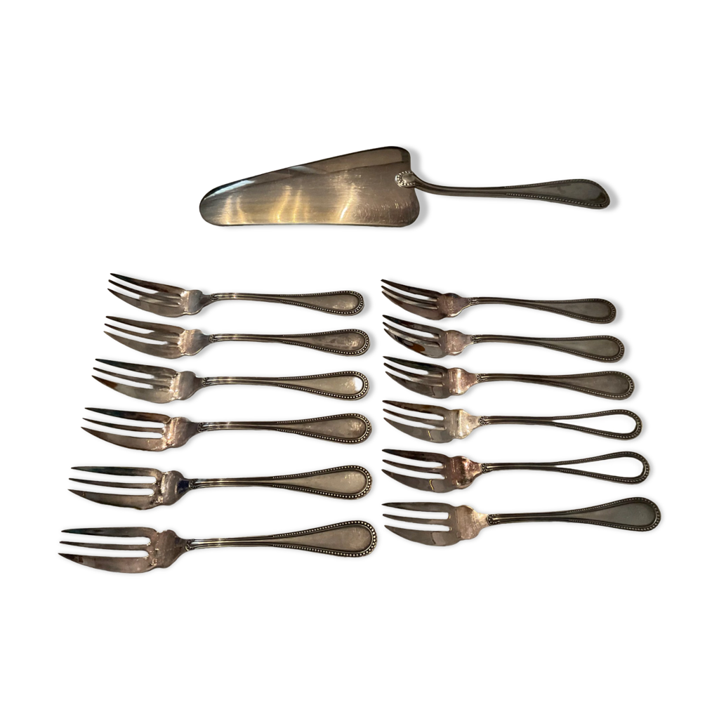 12 fourchettes à dessert et pelle à tarte maison Boulenger | Selency