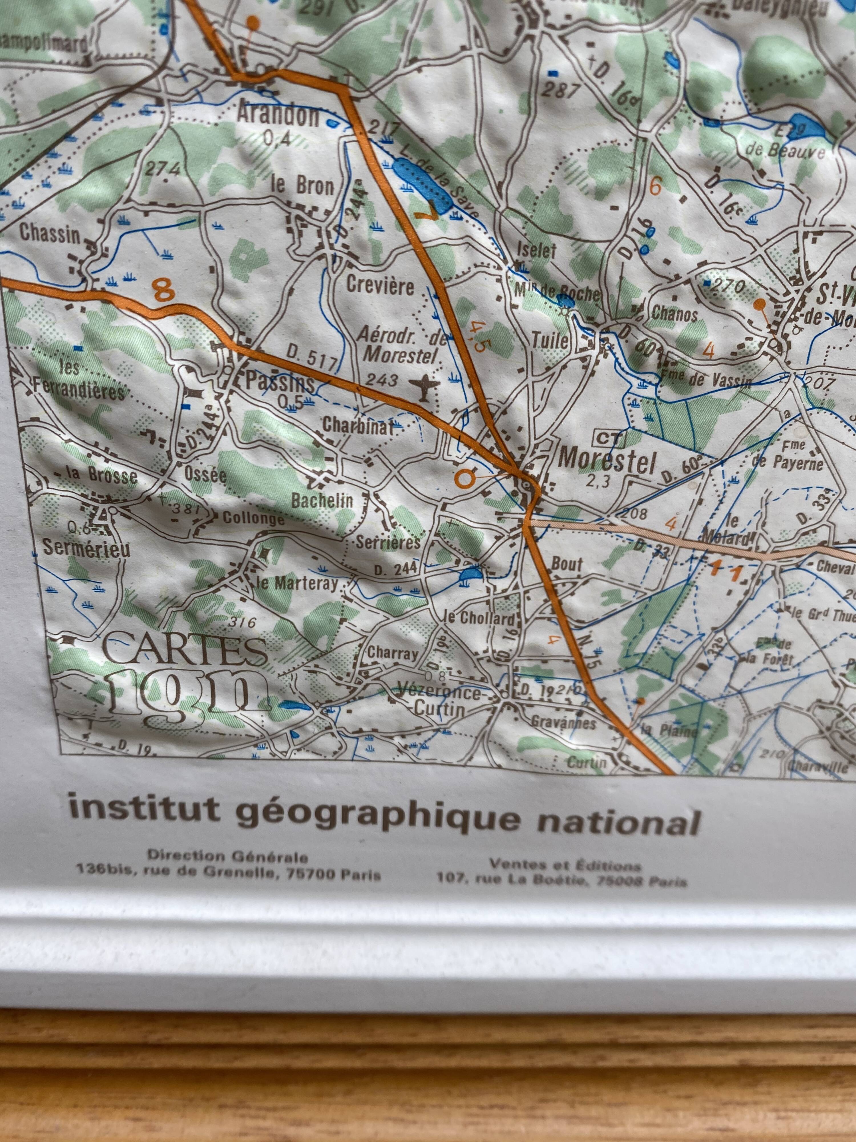 Carte IGN en relief | Selency