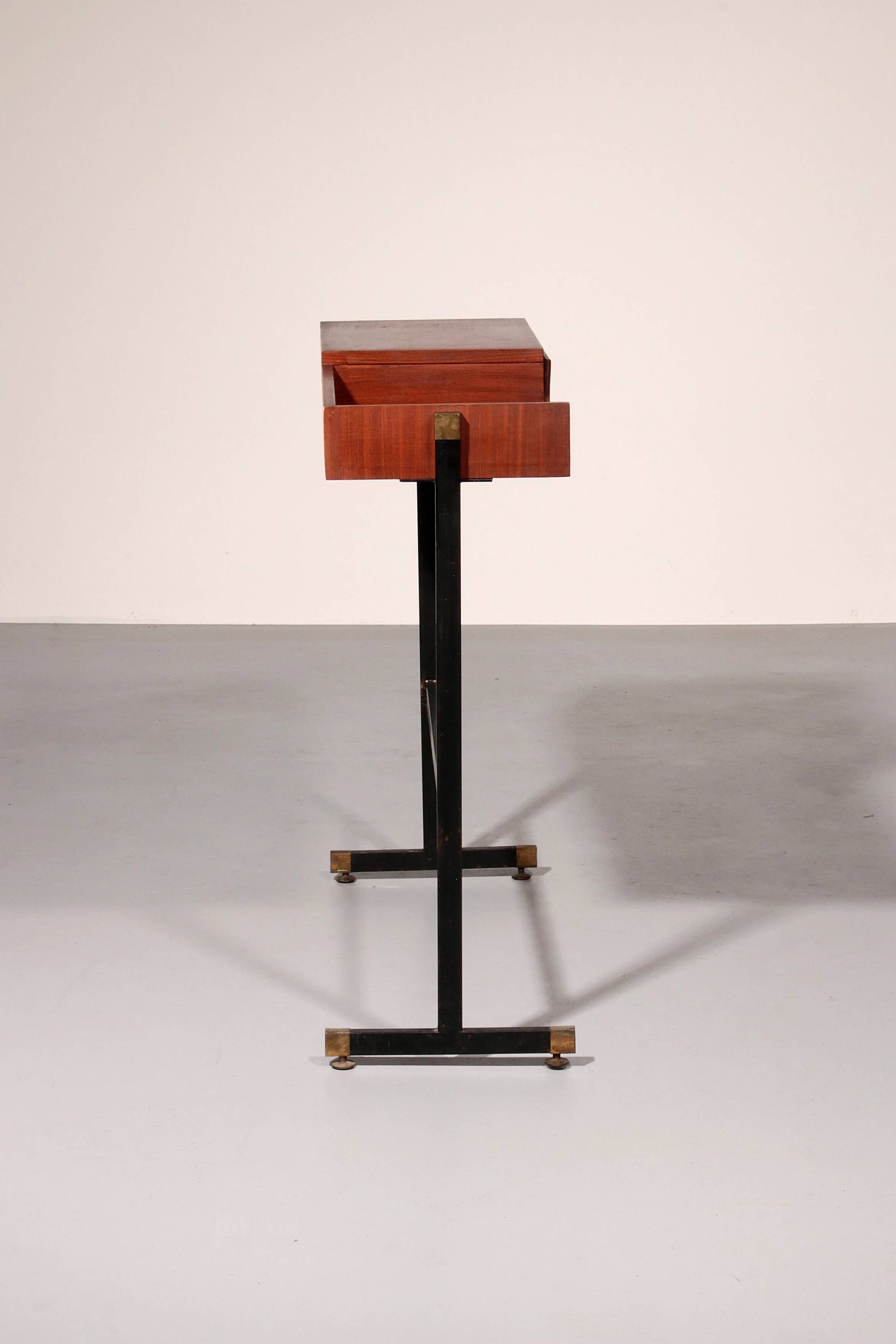 Rare console / table d'écriture italienne moderne du milieu du siècle ...