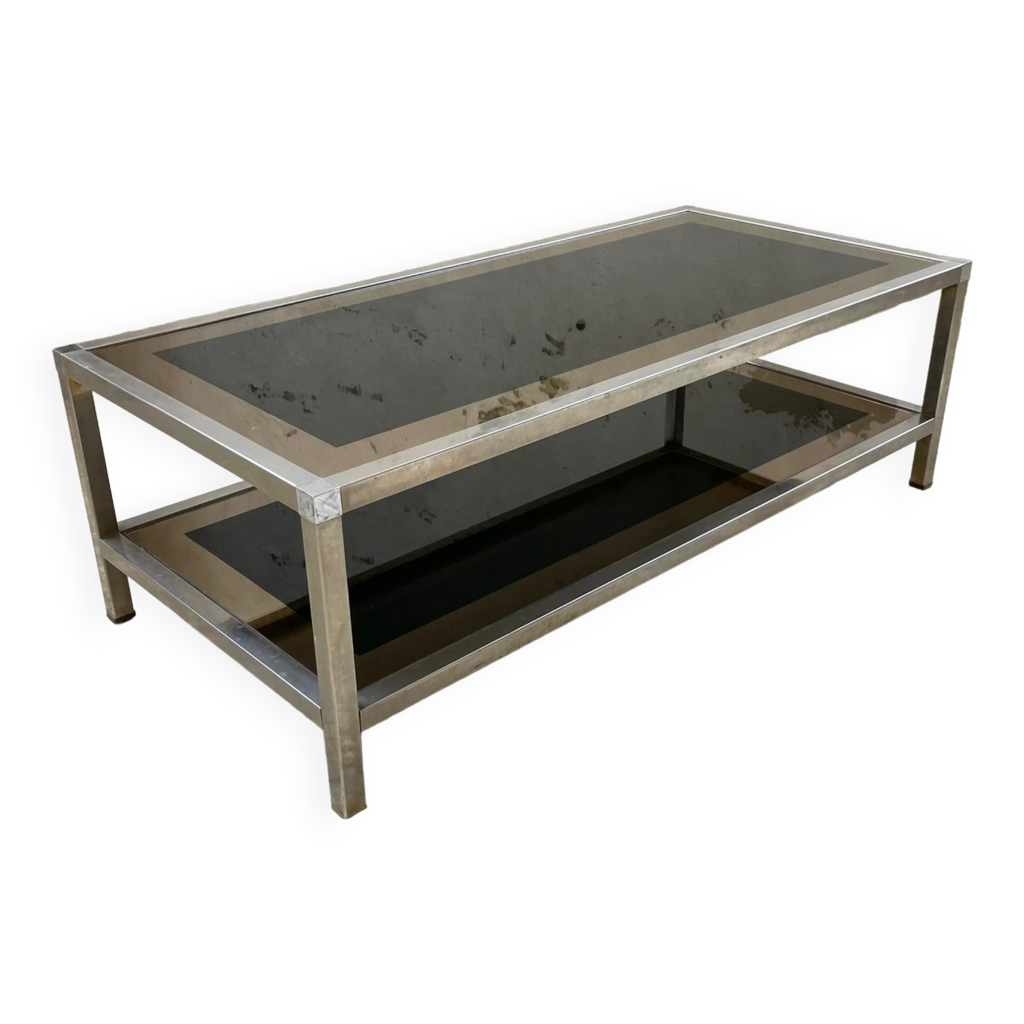 Table basse années 70 Belgo Chrome | Selency