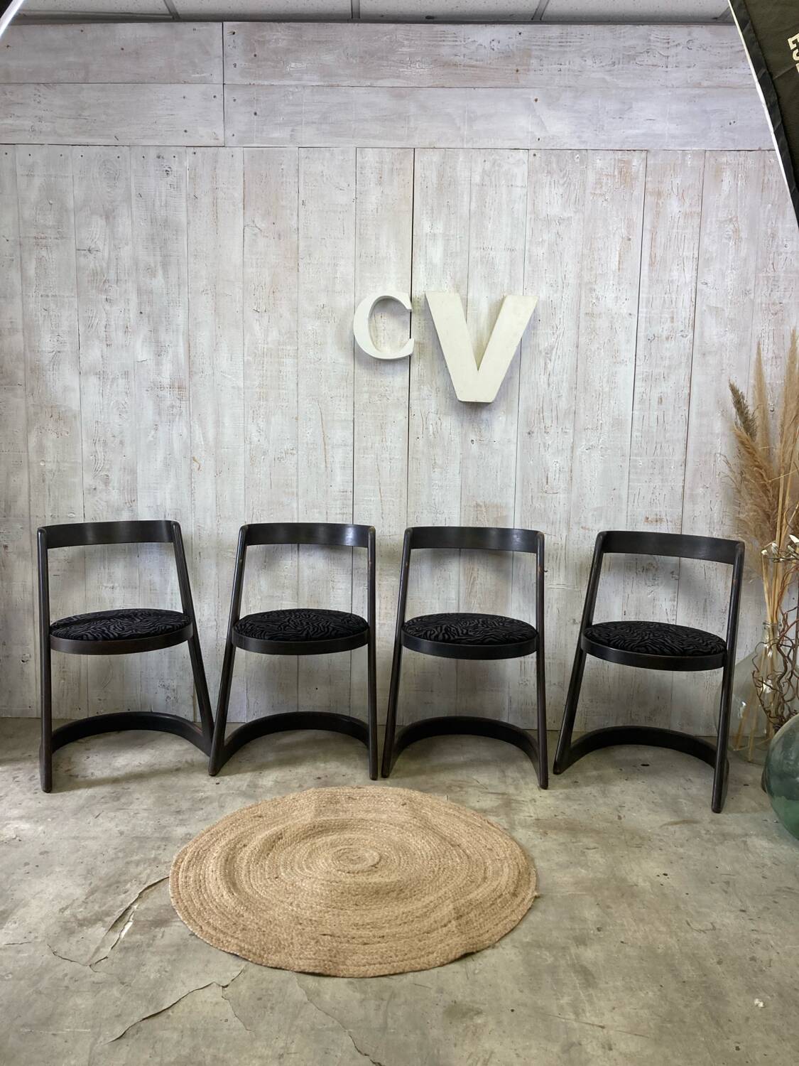 Suite de 4 chaises Halfa Baumann | Selency