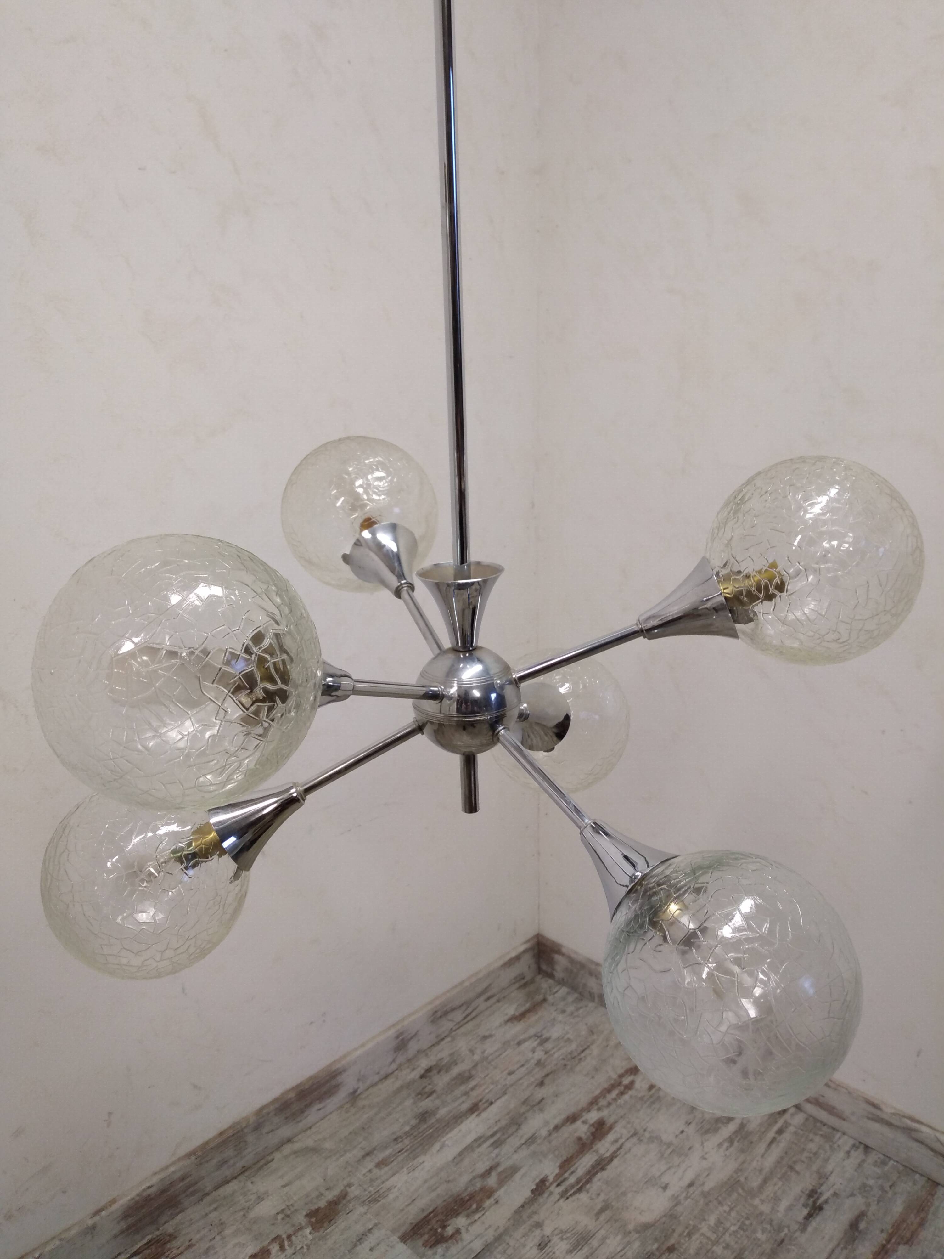 Suspension Spoutnik 6 globes | Selency