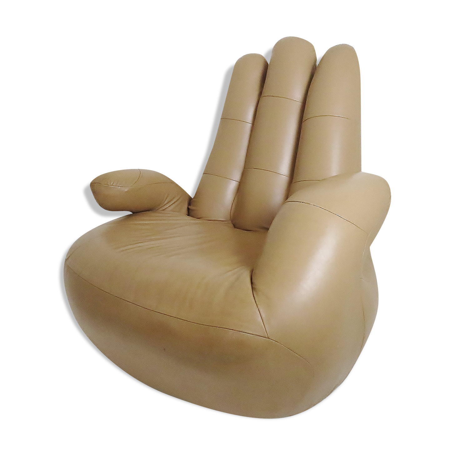 Vintage Pop Art Leather Hand Chair | Selency