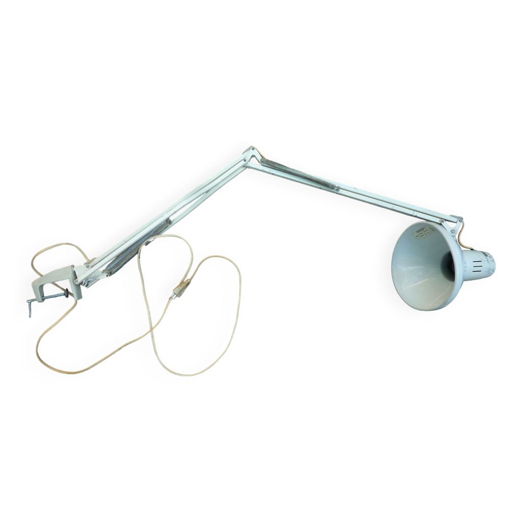 Lampe d'architecte #2 articulée blanche LEDU, vintage années 1970 | Selency
