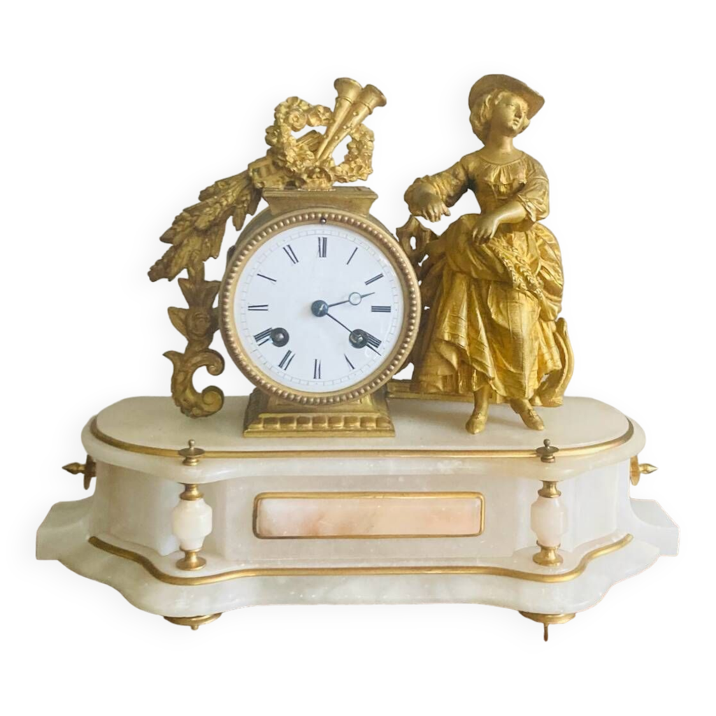 Napoleon III clock in JAPY FRERES spelter movement, medal of honor in ...