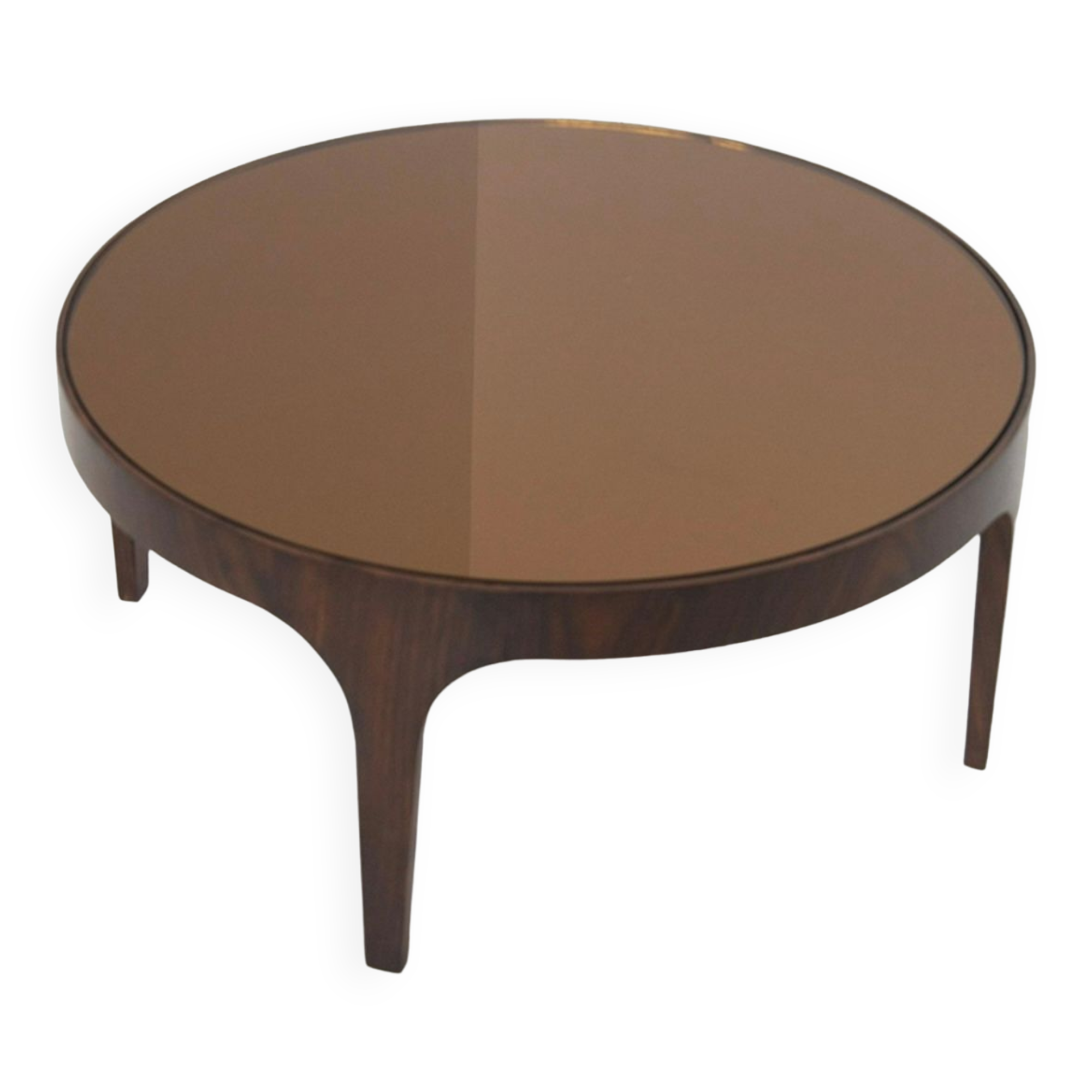 Table basse en bois et verre de Max Ingrand pour Fontana Arte en 1958 ...