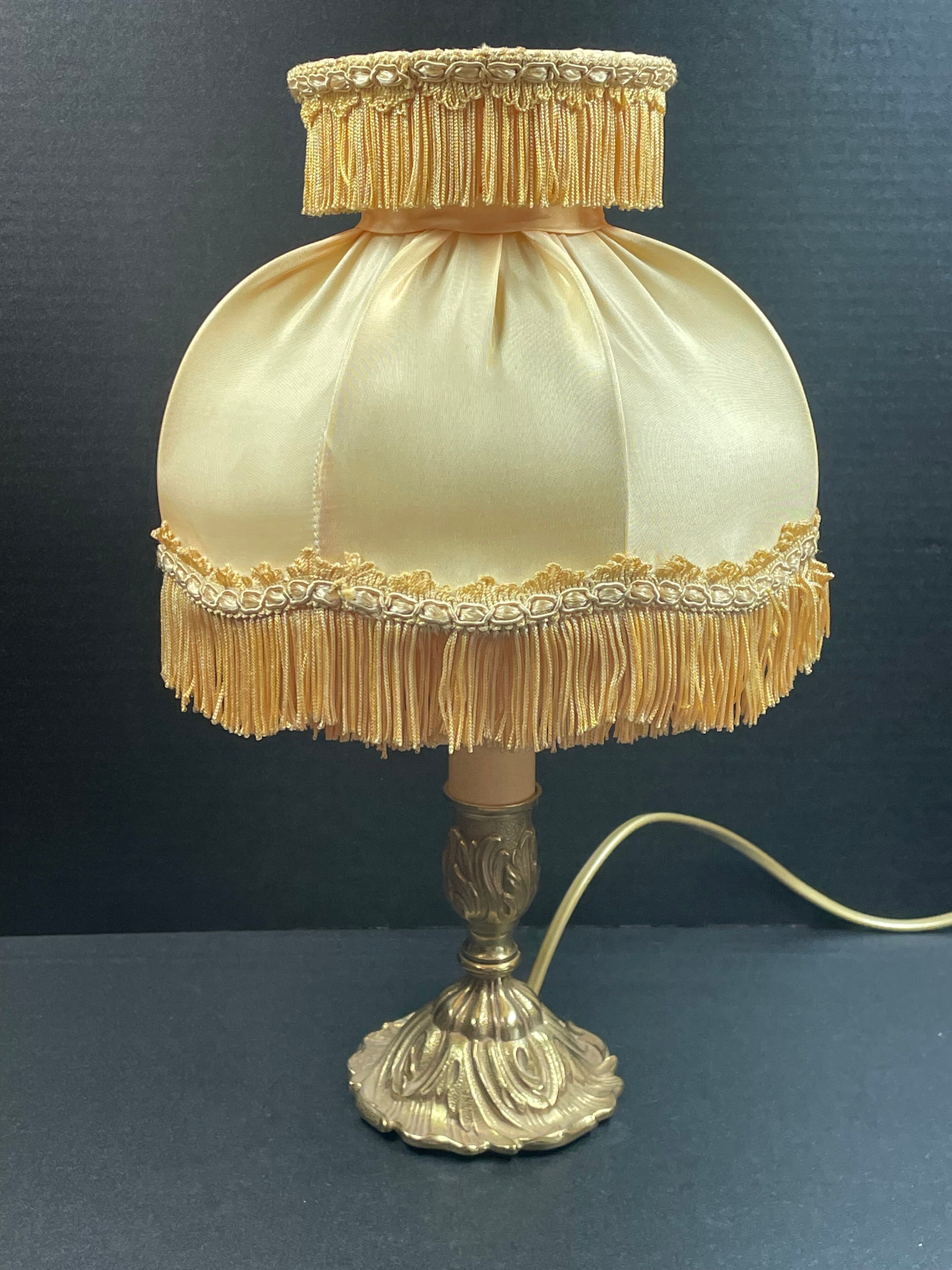 Lampe à poser, type chevet pied bronze , mod dep bronze 34 cm | Selency