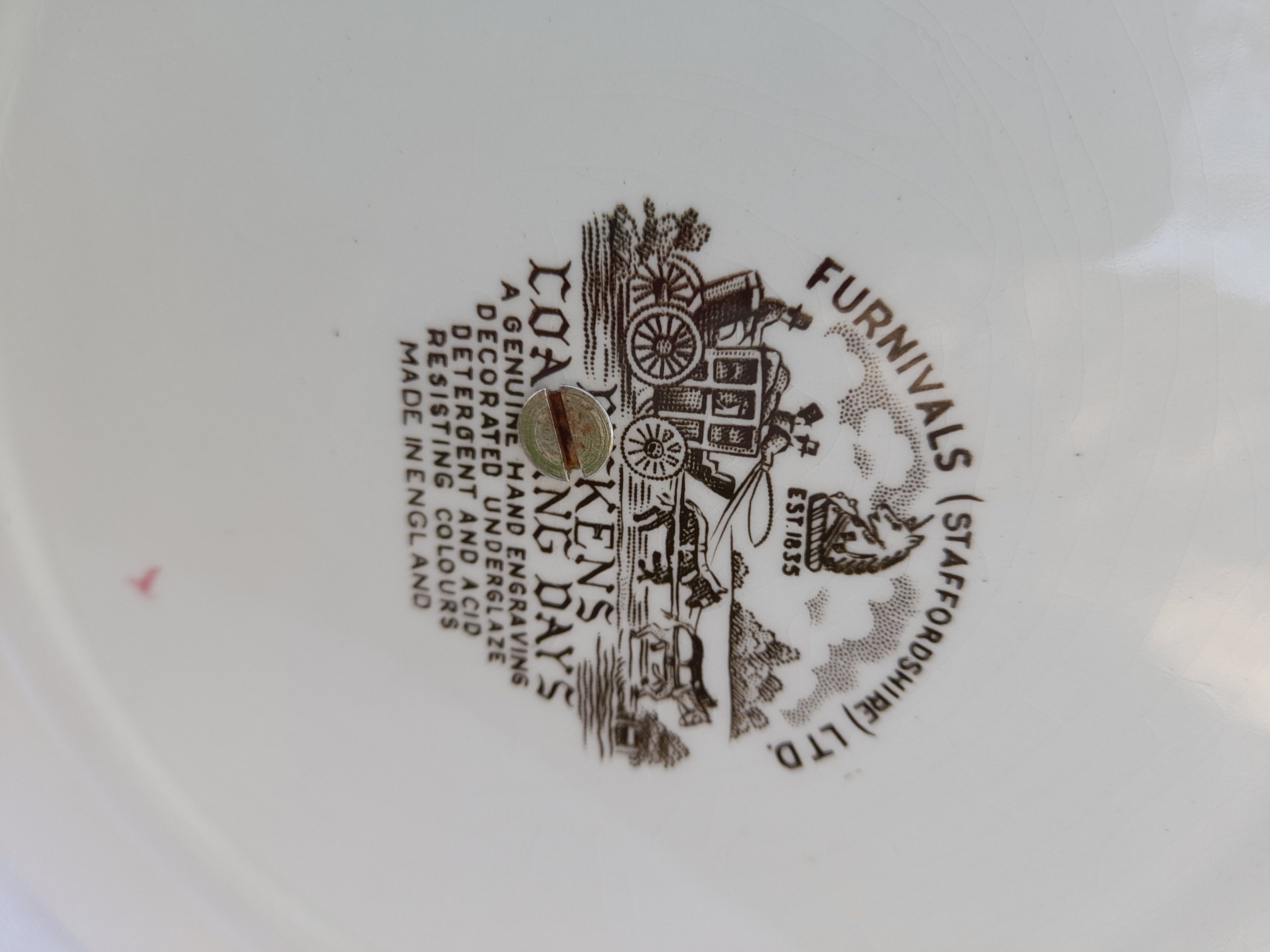 Serviteur 3 plateaux Furnival Staffordshire Dickens Coaching days H 37 ...