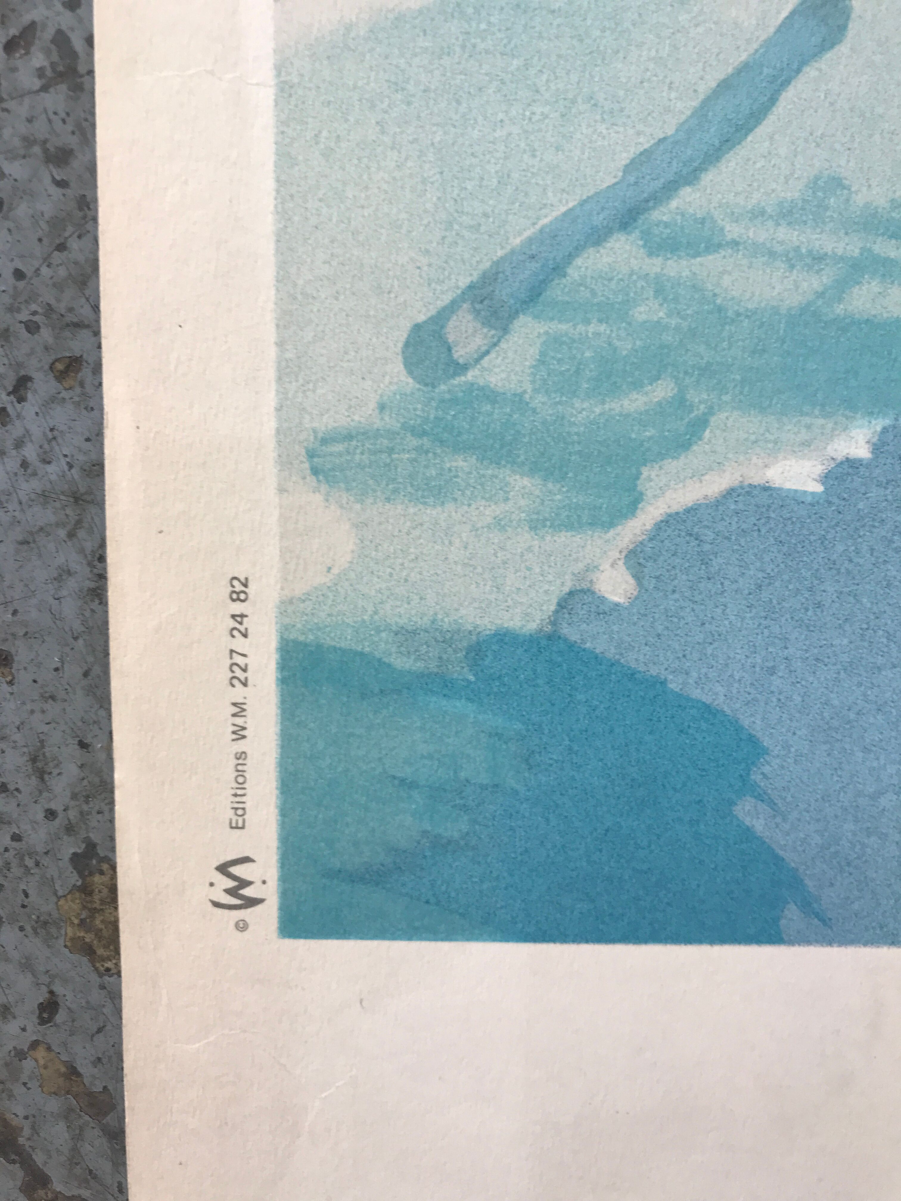 Affiche originale de Loulou Picasso, le baigneur pour Agnès b., 1983 ...