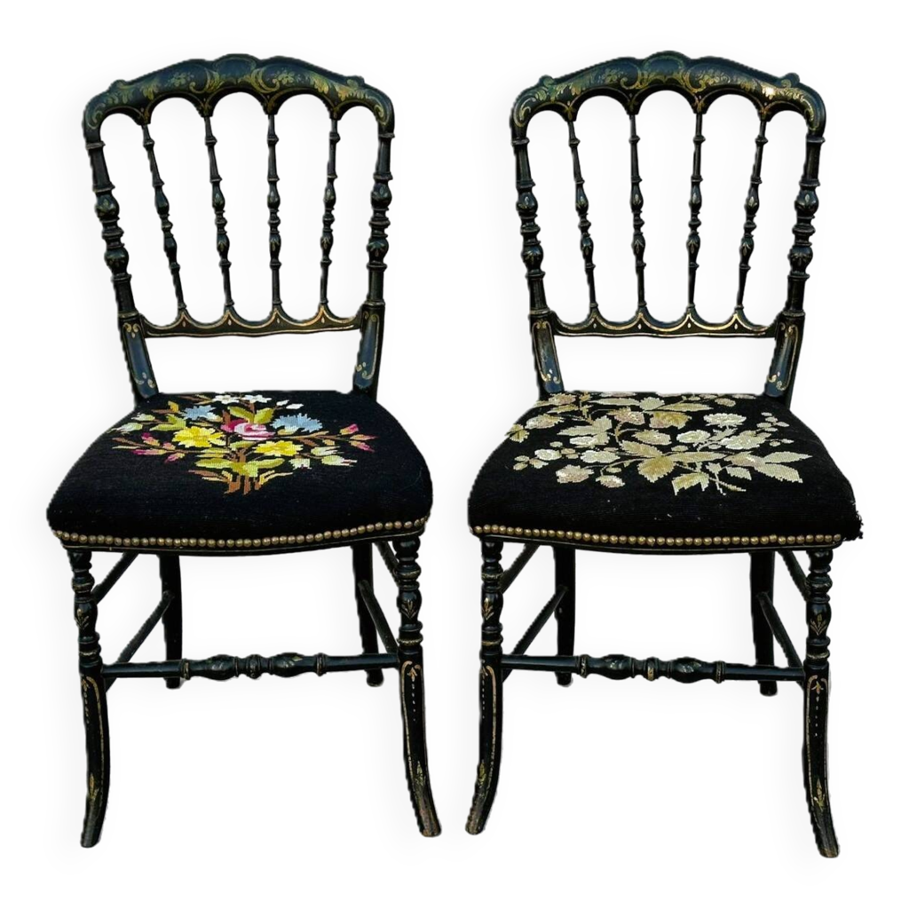 Lot de paire de chaises napoleon iii | Selency