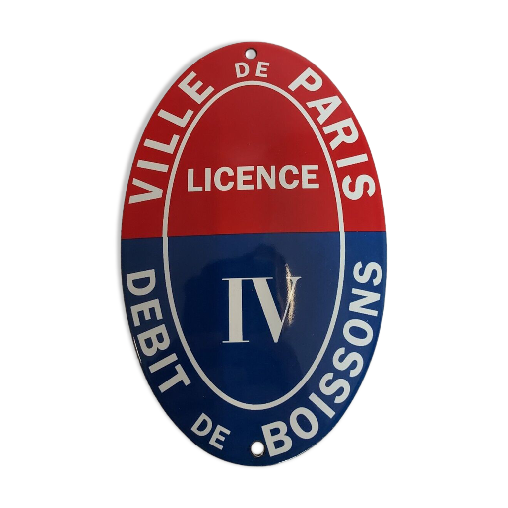 Plaque émaillée licence IV | Selency