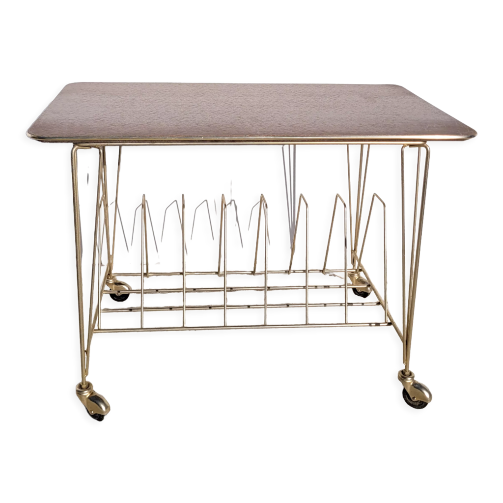 Table roulante hi-fi disques vinyles 1960 | Selency