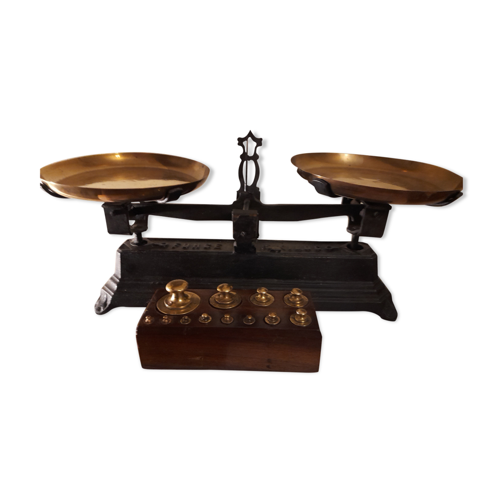 Balance de cuisine Roberval avec sa boite de poids complète | Selency