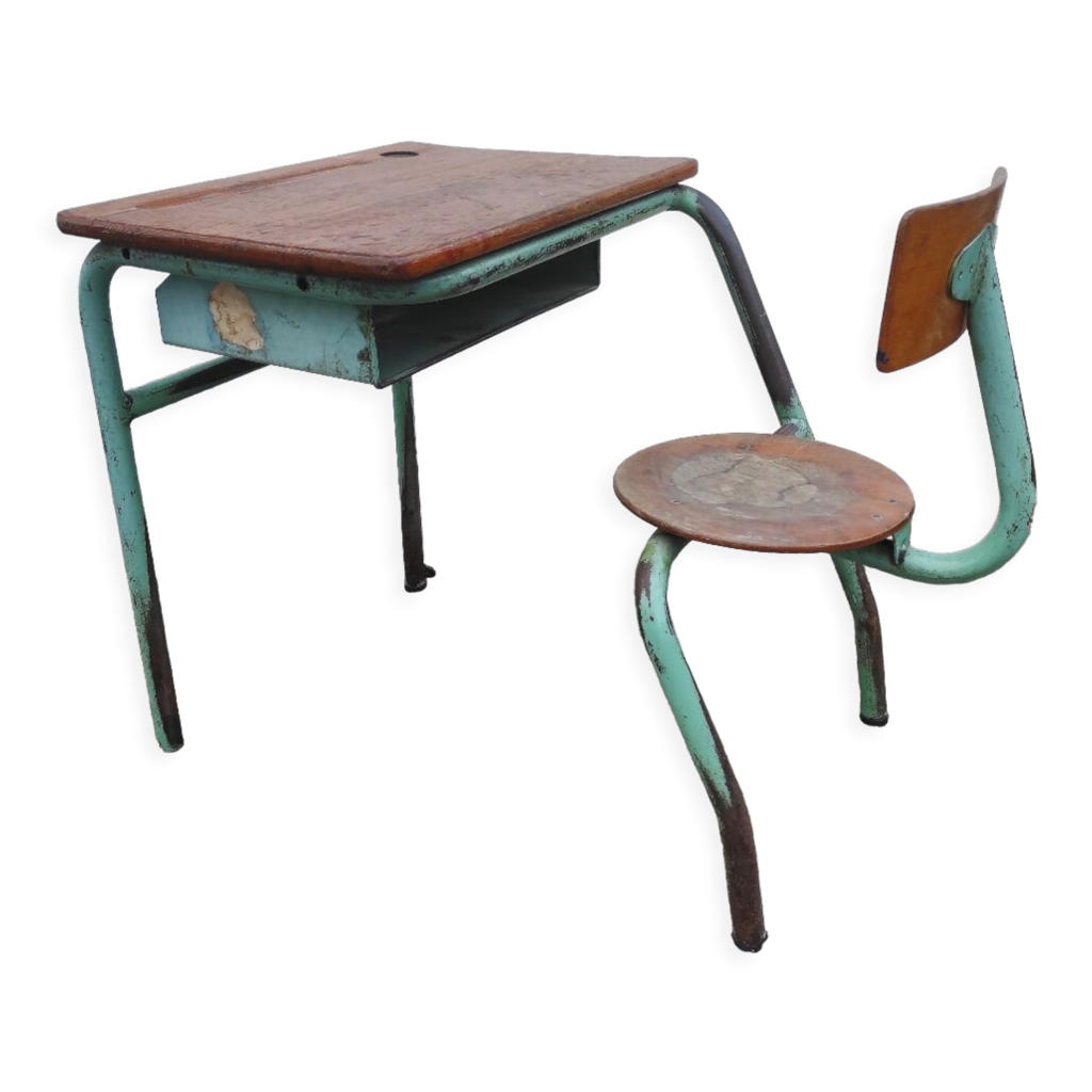 Ancien bureau d'enfant monobloc | Selency