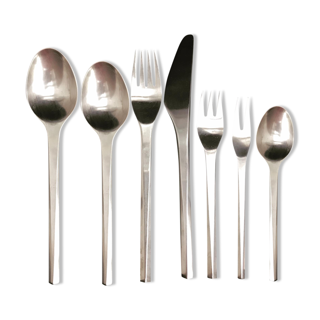 Set individuel de couverts Georg Jensen Prisme 7 pièces acier ...