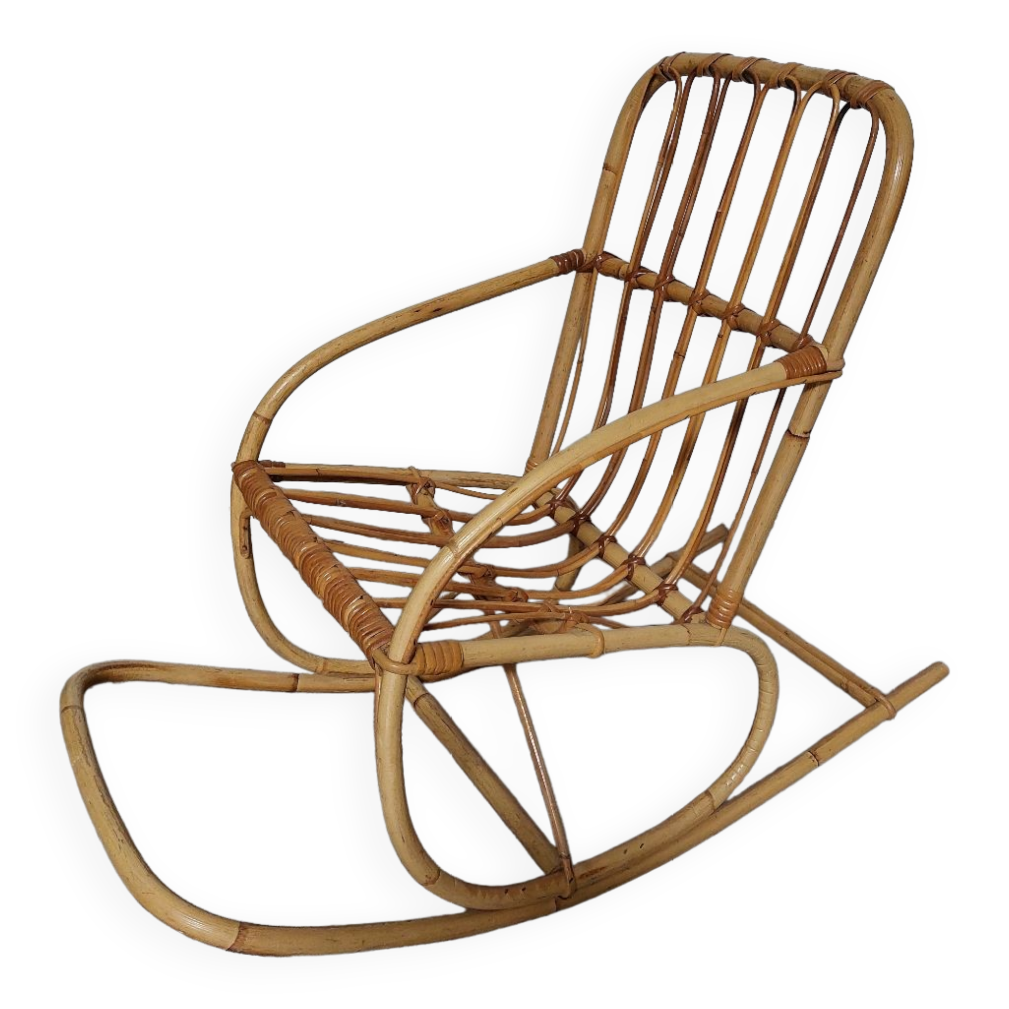 Rocking chair rotin enfant | Selency