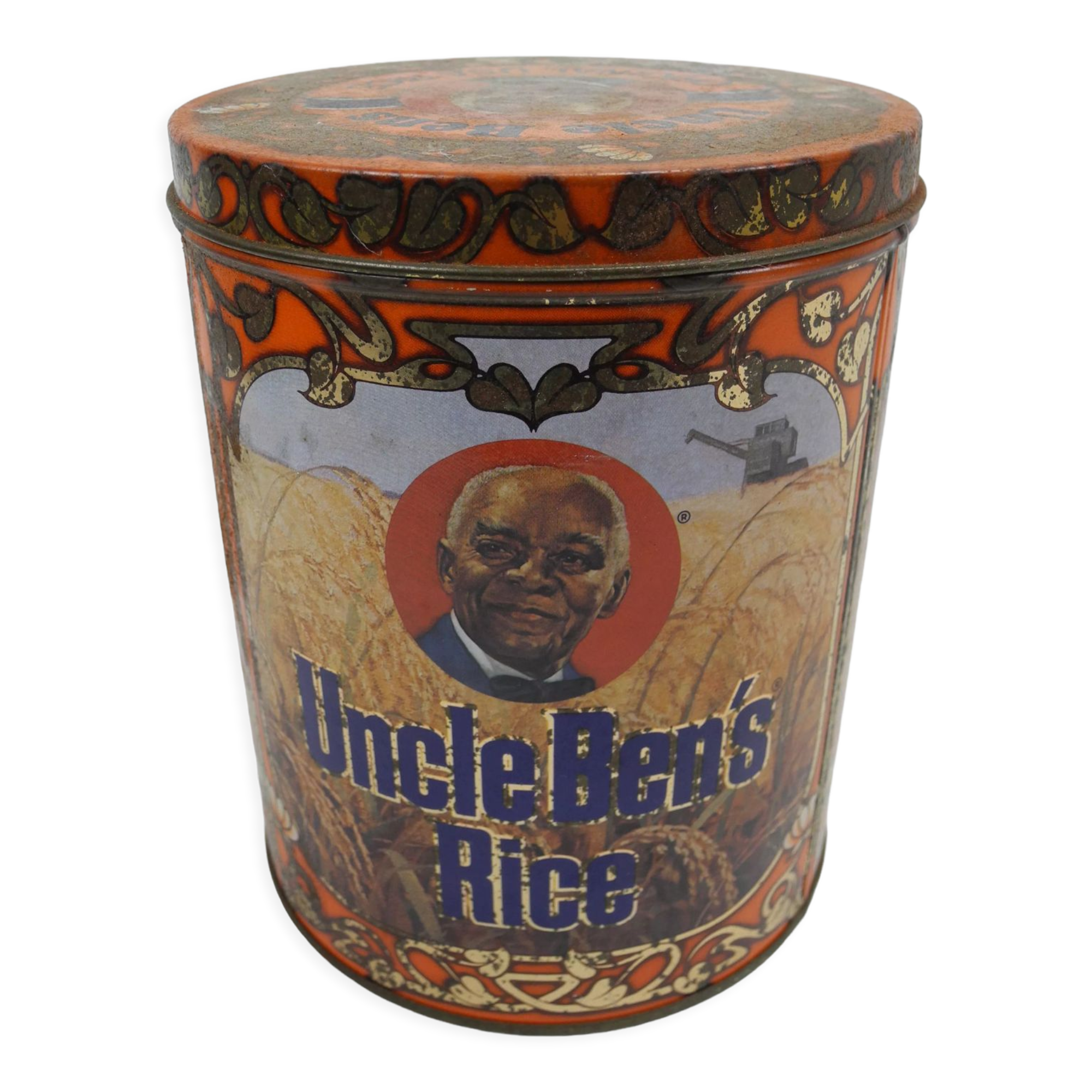 Ancienne boîte tôle oncle ben's déco vintage old uncle ben's tin box ...